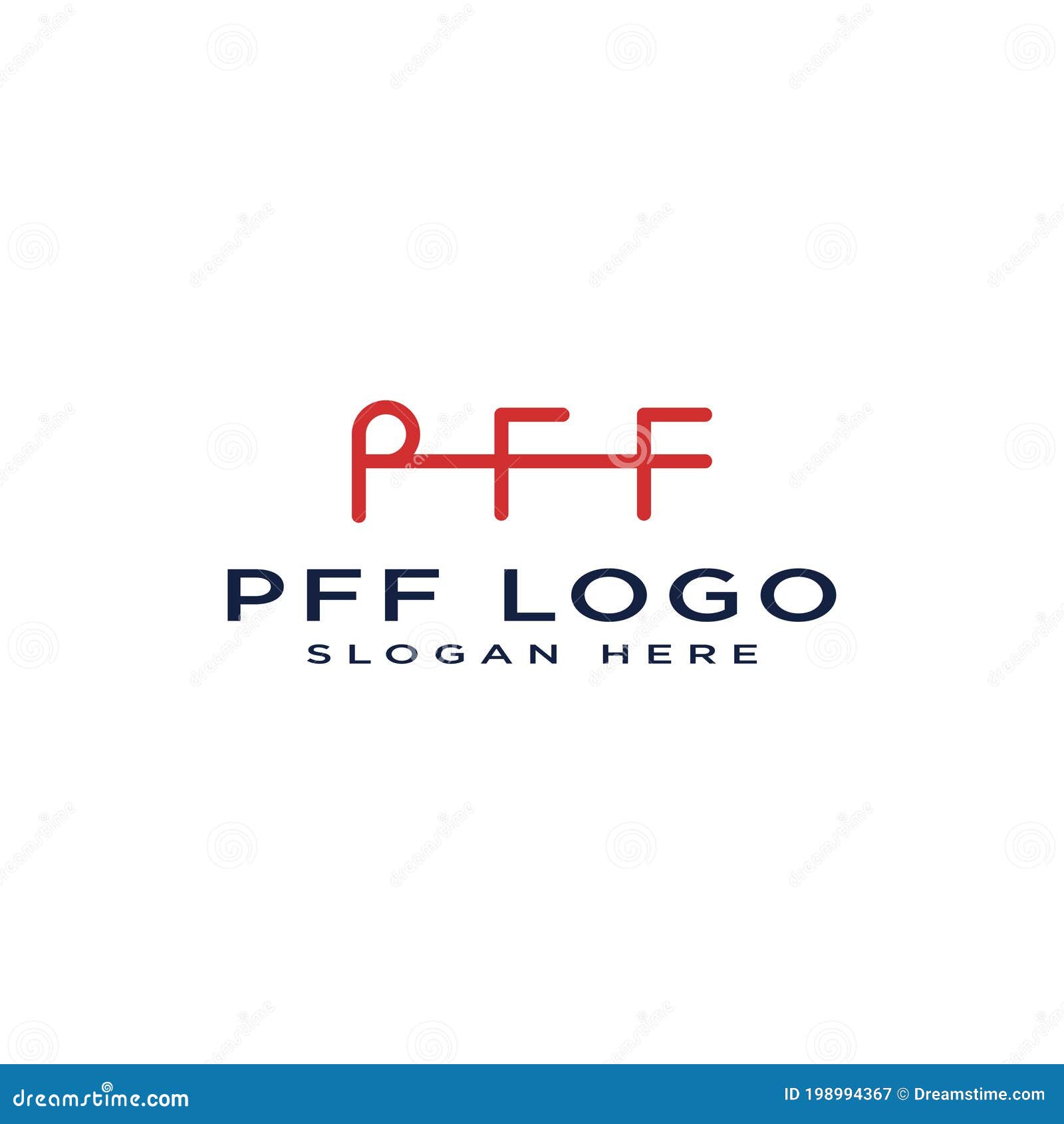 Monogram Letter Initials PFF Stock Illustration - Illustration of ...