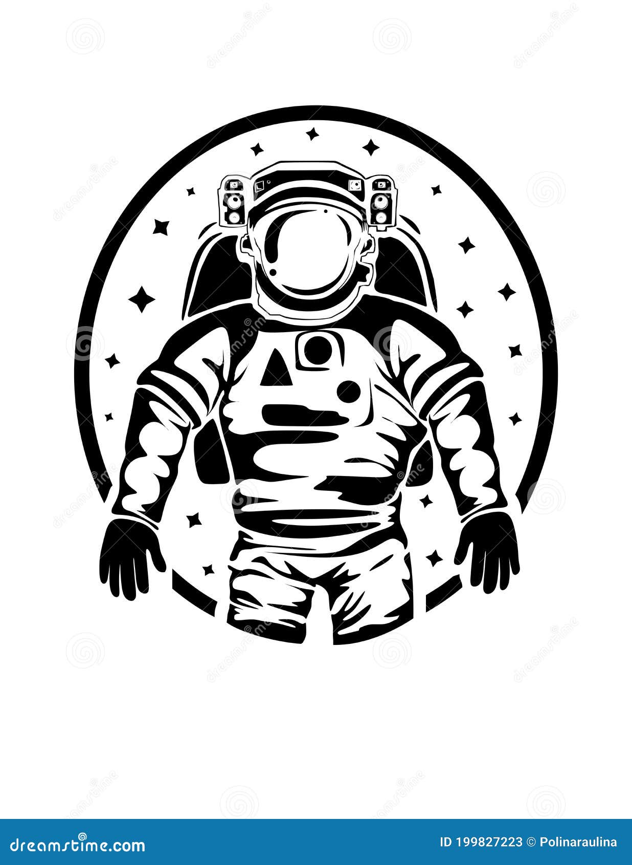 Astronaut Spaceman Silhouette Stock Vector - Illustration of futuristic ...