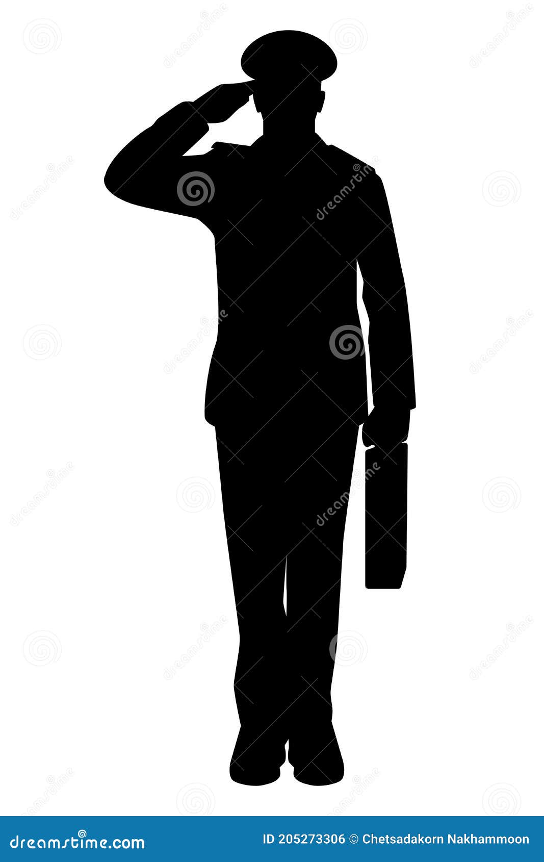Military Cadet Student Silhouette Vector Stock Vector - Illustration of ...