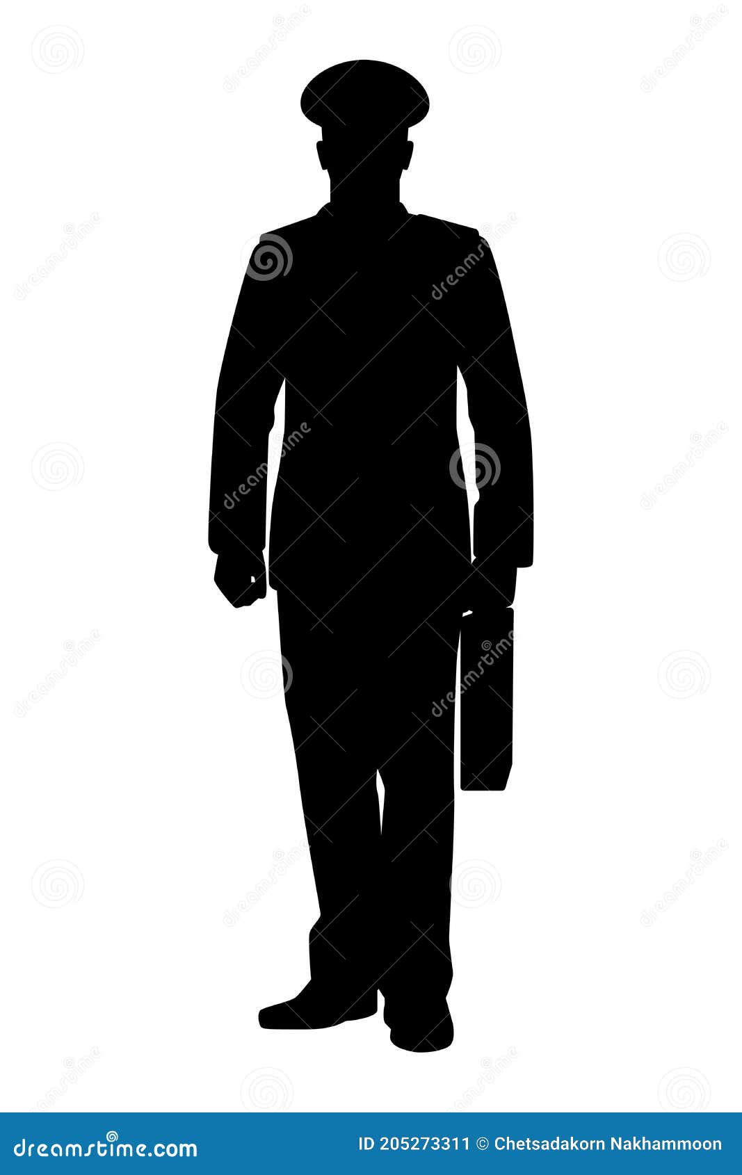 Military Cadet Student Silhouette Vector Stock Vector - Illustration of ...