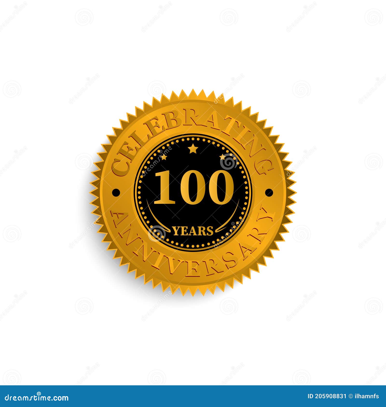 100 Years Celebrating Anniversary Badge Design Stock Vector ...