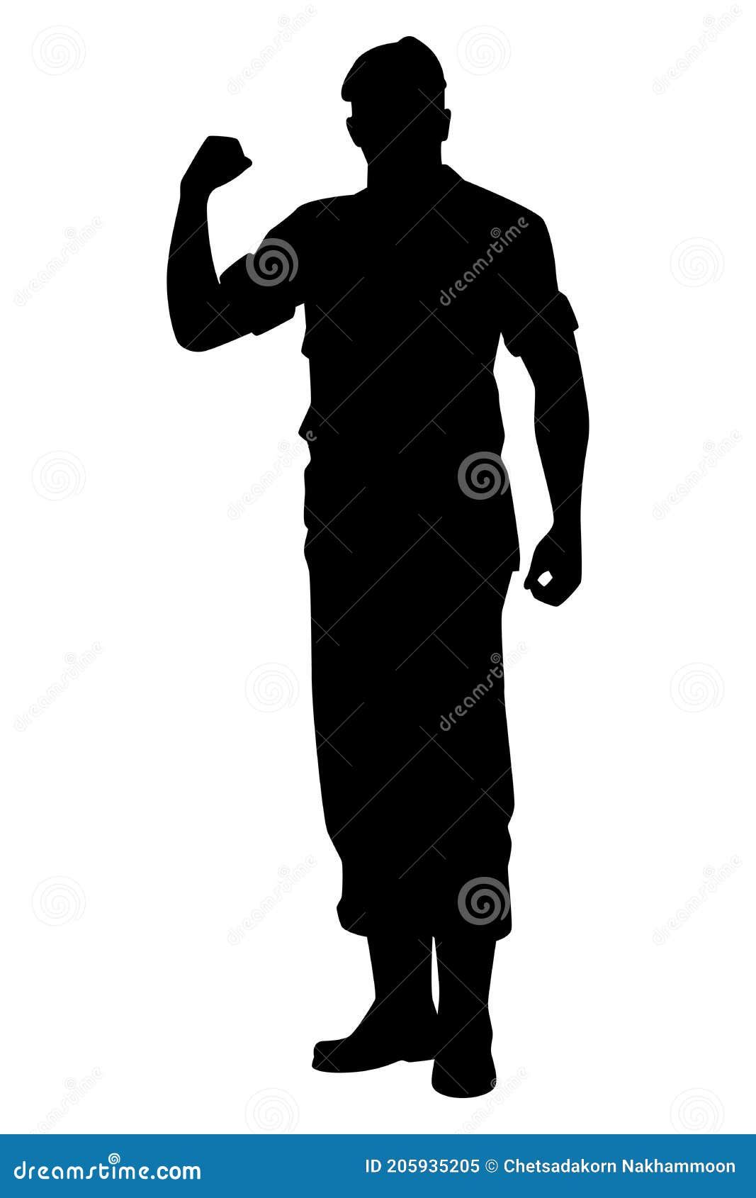 Strong Soldier Silhouette Vector Stock Vector - Illustration of ...