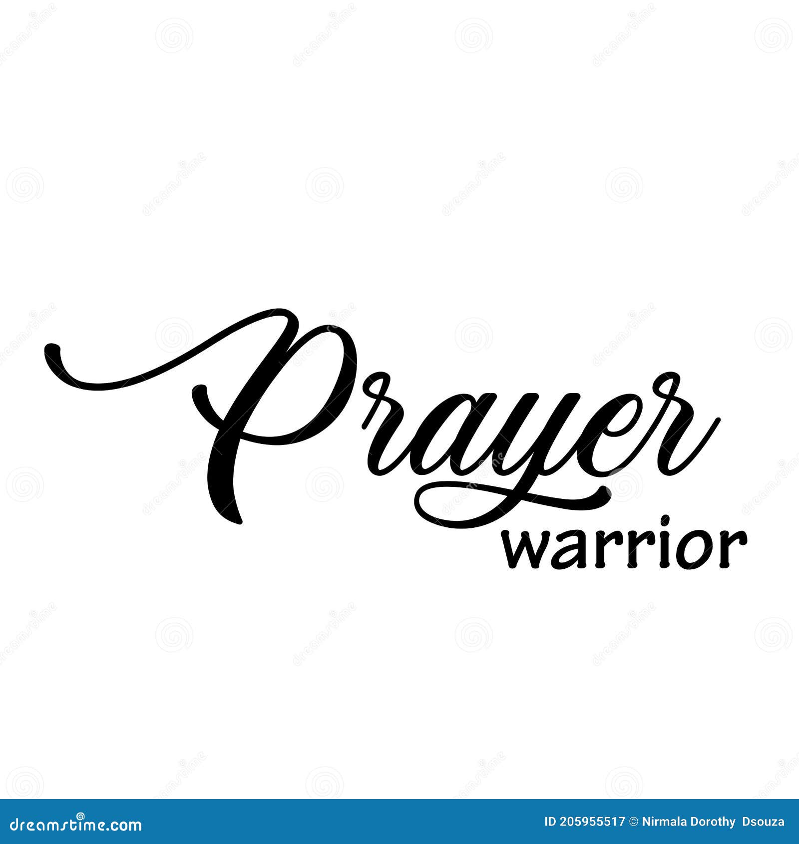 Prayer Warrior Text Design for Print Stock Vector - Illustration of ...