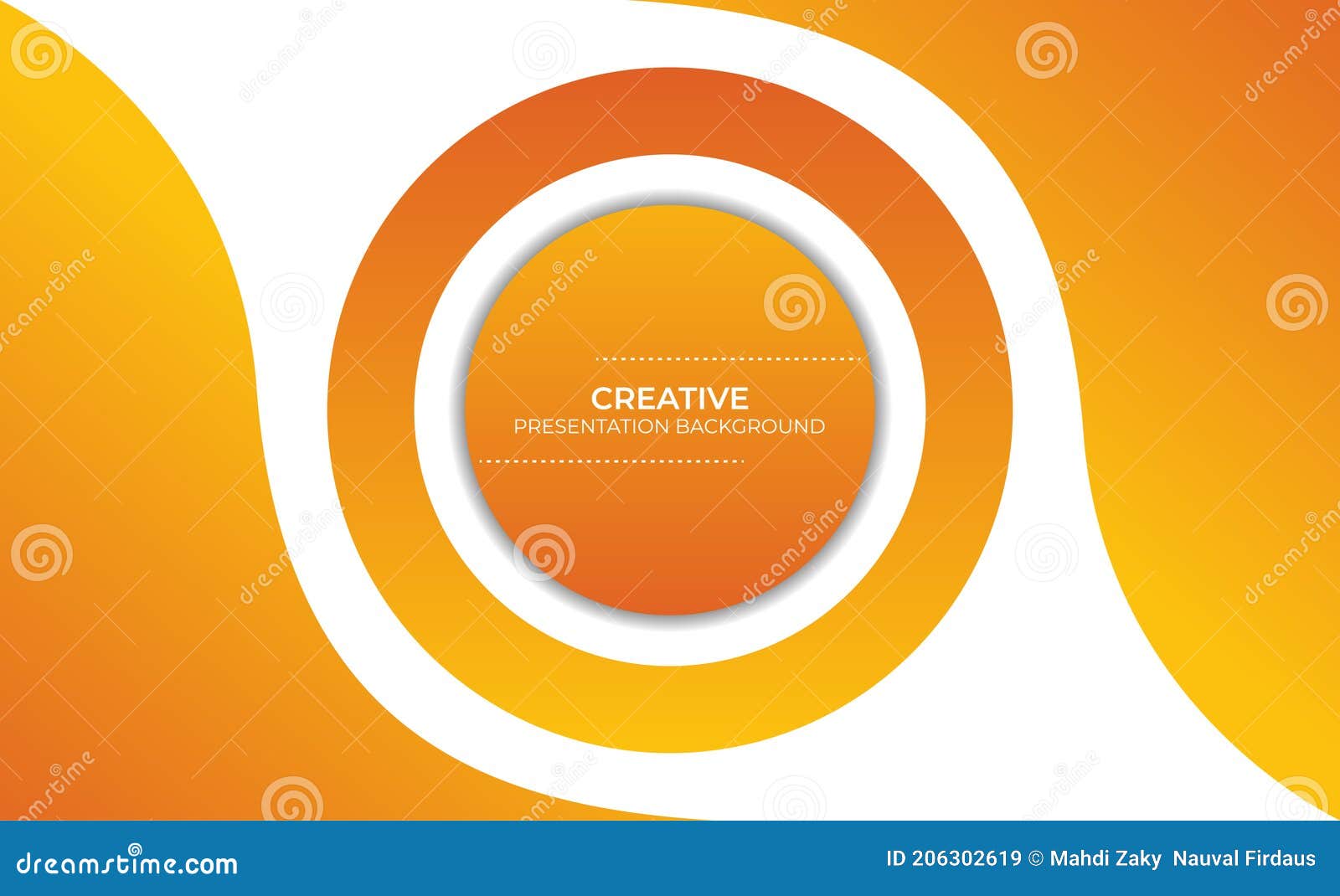 Creative Orange Title Presntation Background Stock Vector ...