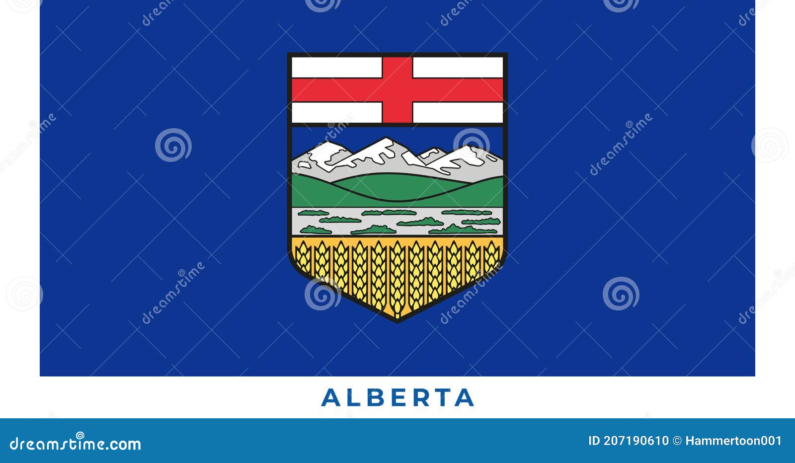 Vector Flag of Alberta Map, Alberta Map, Illustration Stock Vector ...