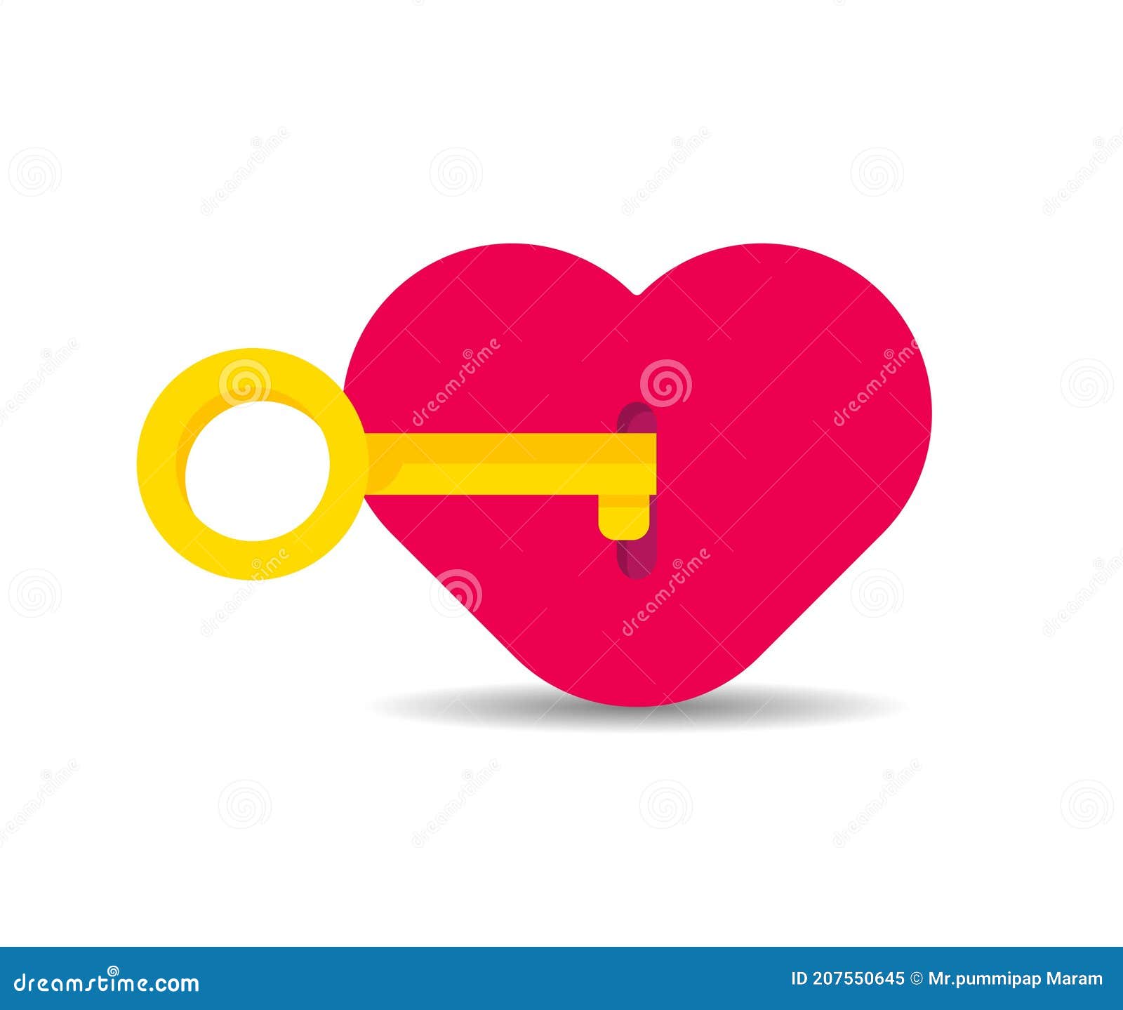 Key Unlock Heart Created from Vector. Stock Vector - Illustration of ...
