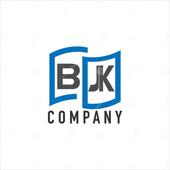 Bjk Unique Abstract Geometric Logo Design Stock Vector - Illustration ...