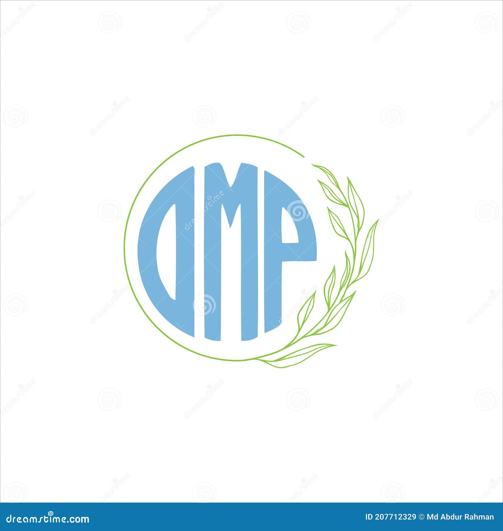 Dmp Unique Abstract Geometric Logo Design Stock Vector - Illustration ...