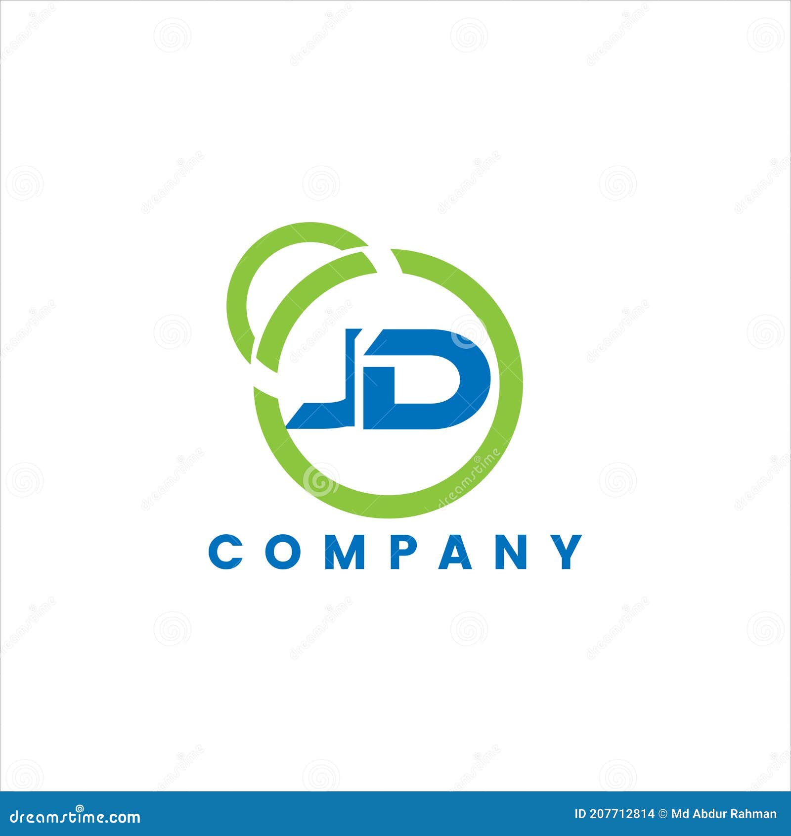Jd Unique Abstract Geometric Logo Design Stock Vector - Illustration of ...