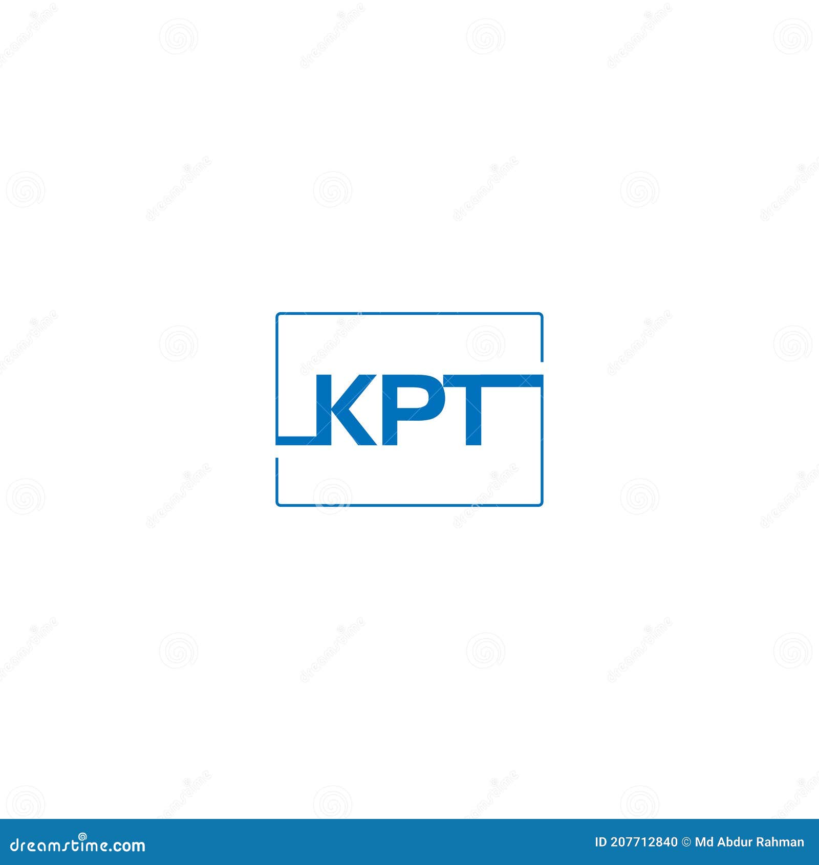 KPT Unique Abstract Geometric Logo Design Stock Vector - Illustration ...