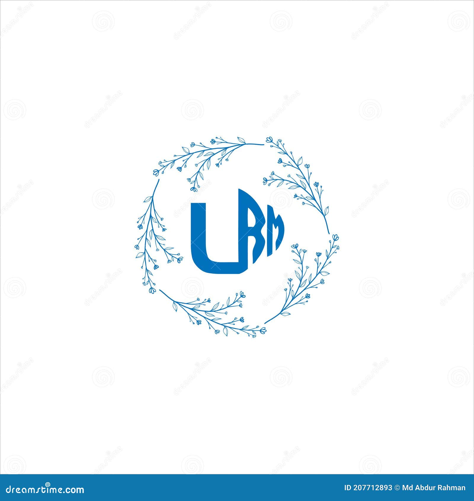LRM Unique Abstract Geometric Logo Design Stock Vector - Illustration ...