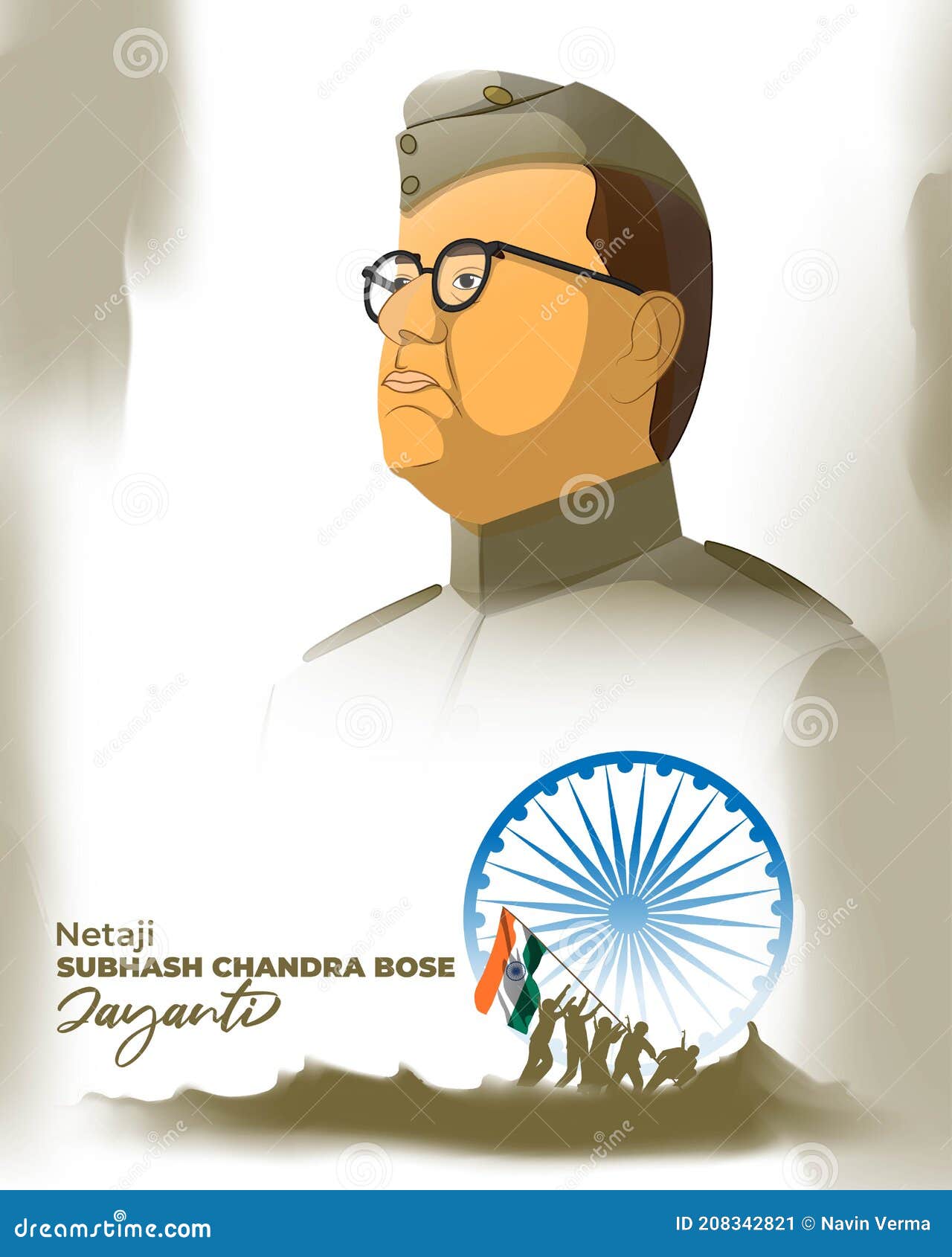 Vector Illustration Concept of Netaji Subhas Chandra Bose Jayanti ...