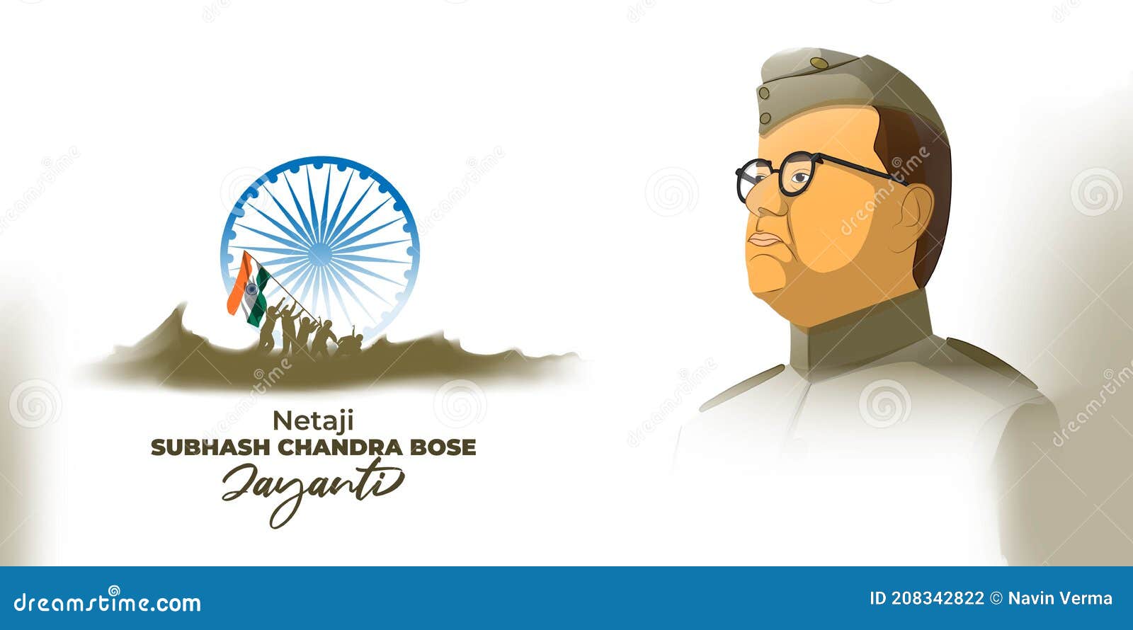 Vector Illustration Concept of Netaji Subhas Chandra Bose Jayanti ...