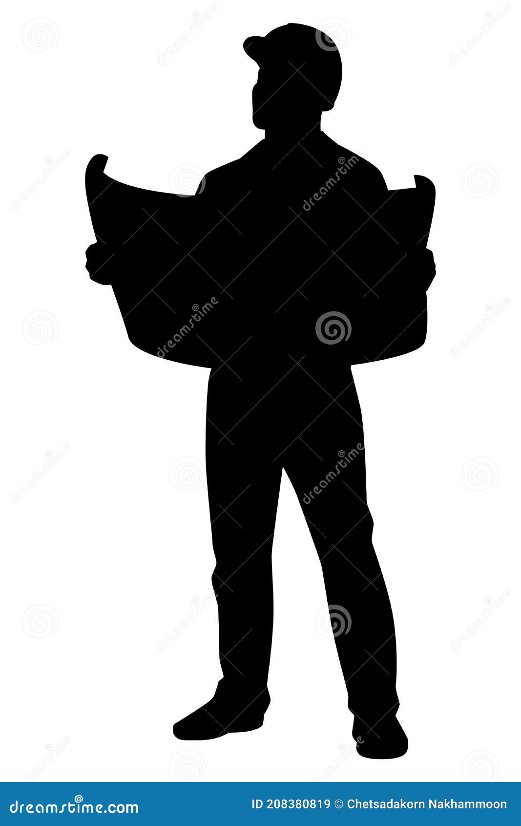 Engineer silhouette vector stock vector. Illustration of person - 208380819