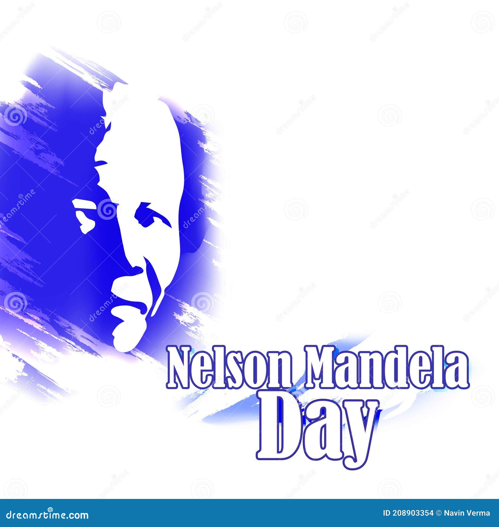 Vector Illustration of Nelson Mandela International Day Concept Banner ...