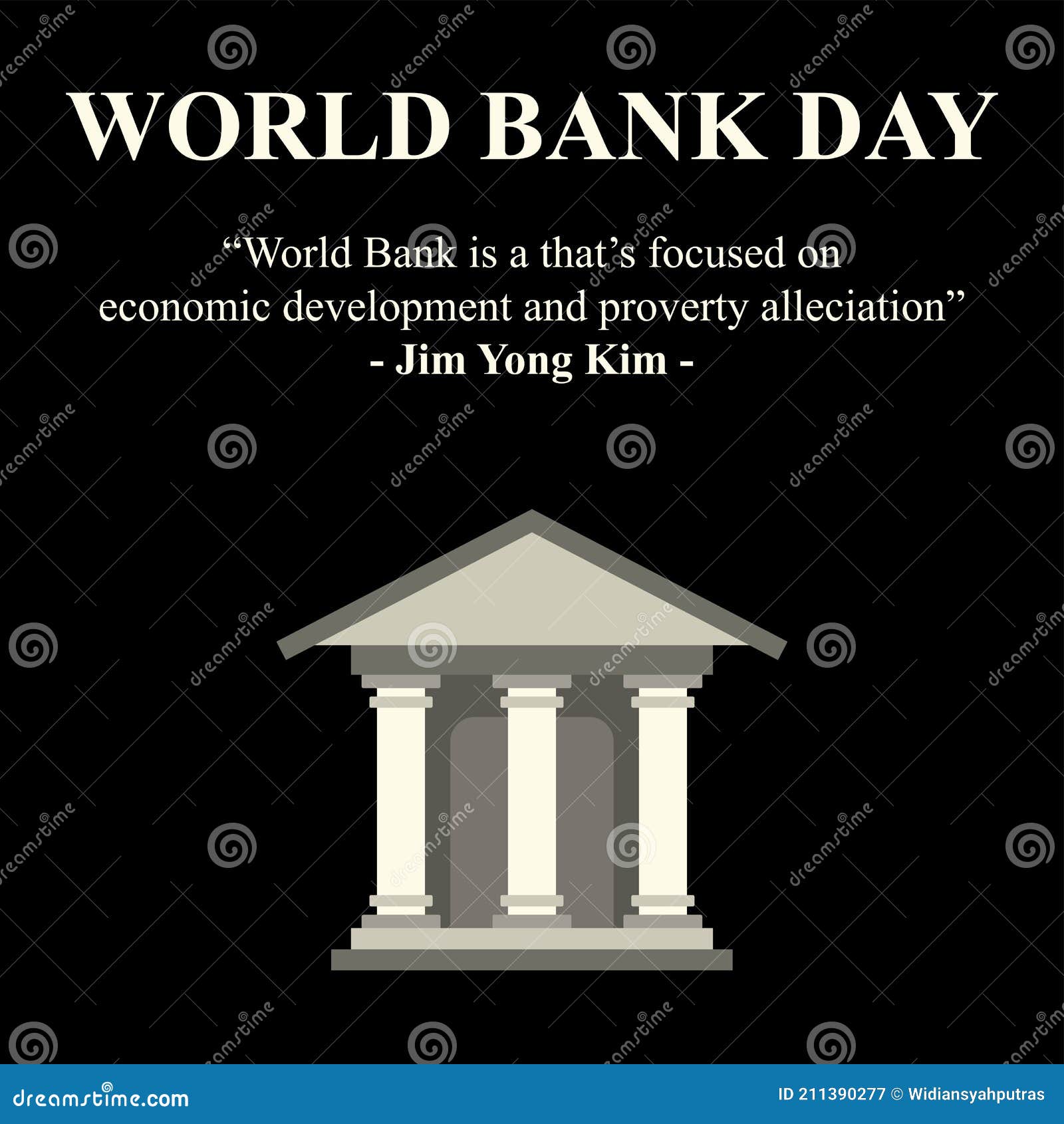 Happy World Bank Day April 1st Vector Illustration. Suitable for ...