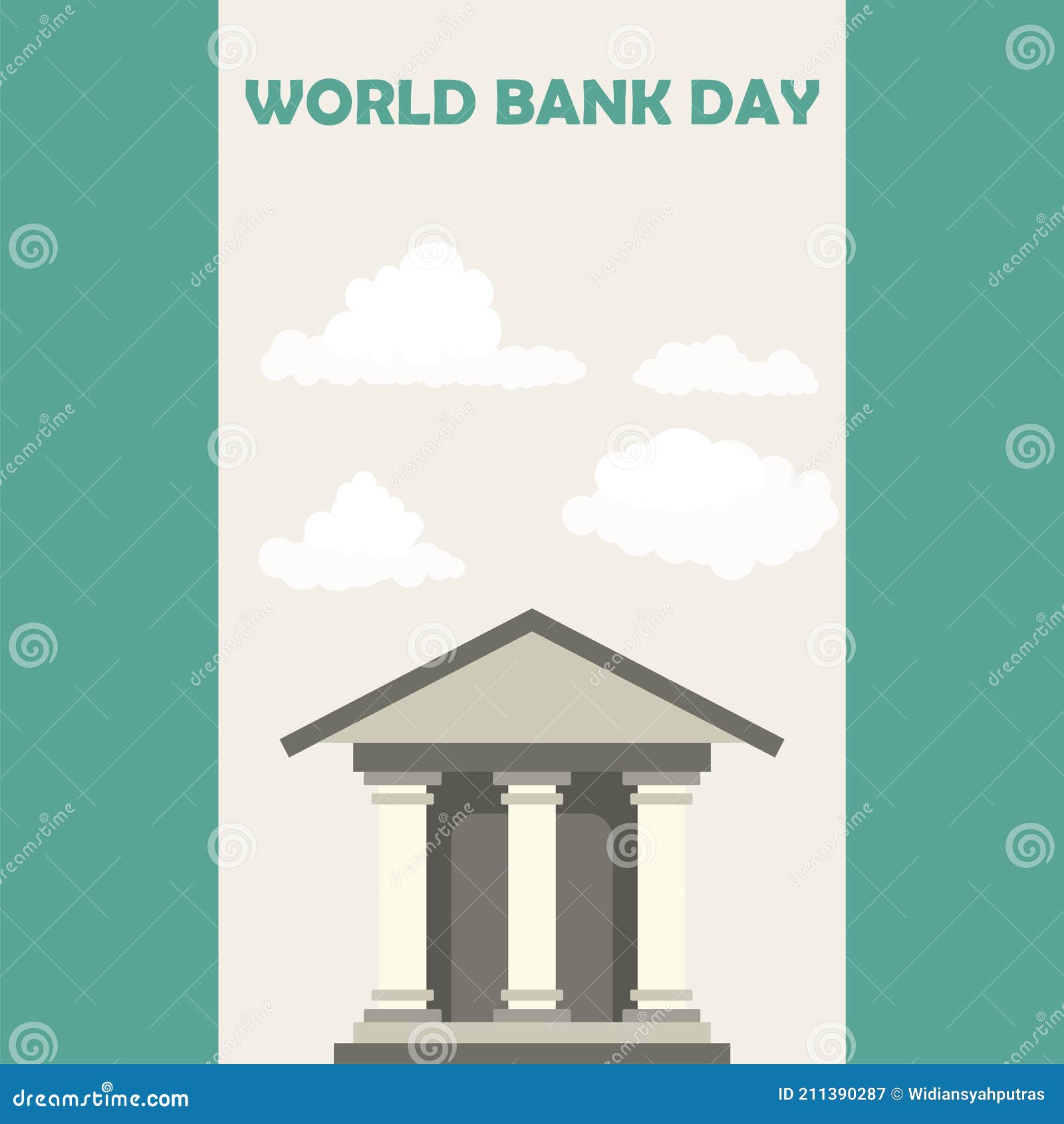 Happy World Bank Day April 1st Vector Illustration. Suitable for ...