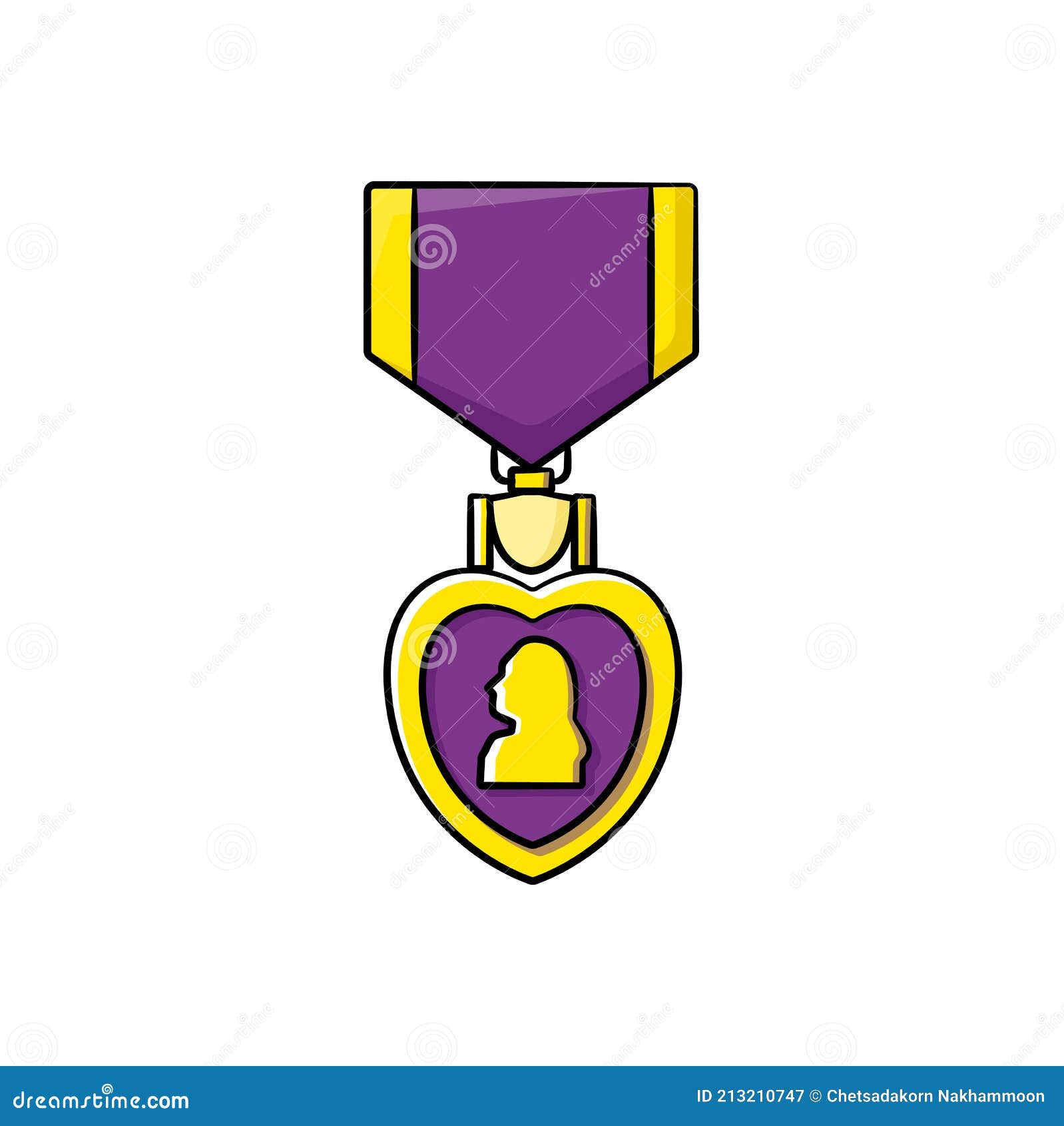 USA Medal of Honors in Drawing Style Isolated Vector. Stock Vector ...