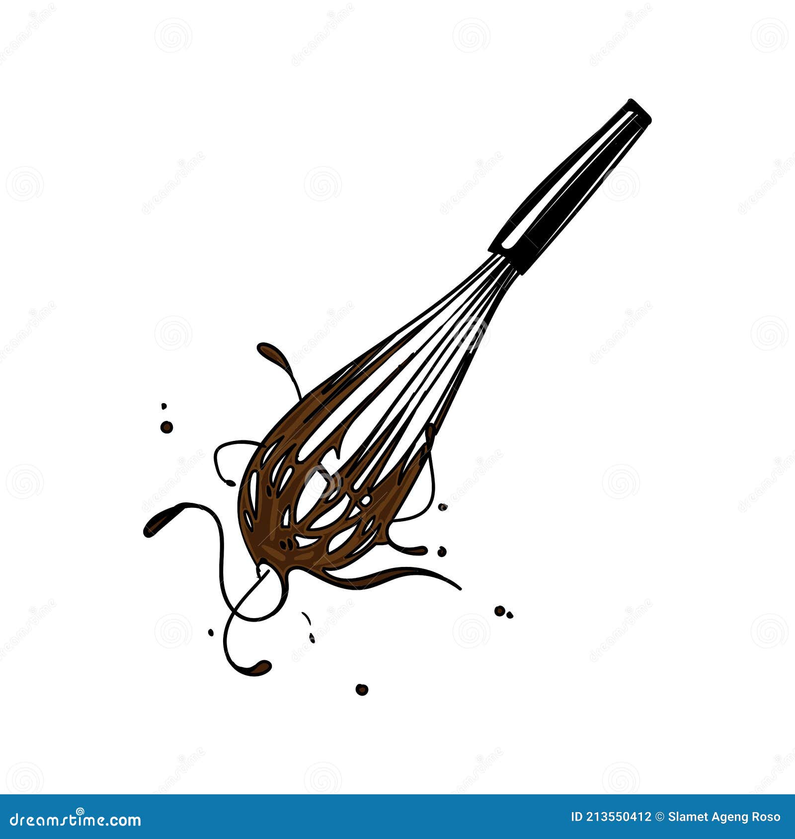 Whisk on Top of Bowl Illustration Vector Stock Vector - Illustration of ...
