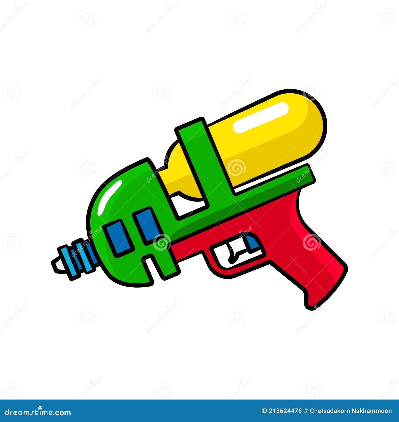 Water Toy Gun in Drawing Style Isolated Vector. Stock Vector ...