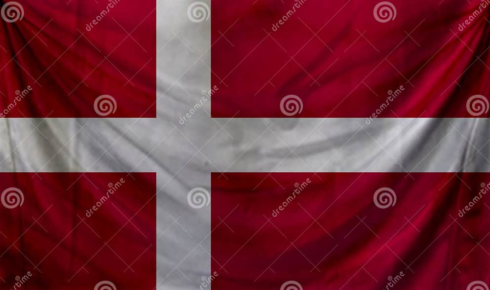 Denmark Wave Flag Close Up stock illustration. Illustration of denmark ...