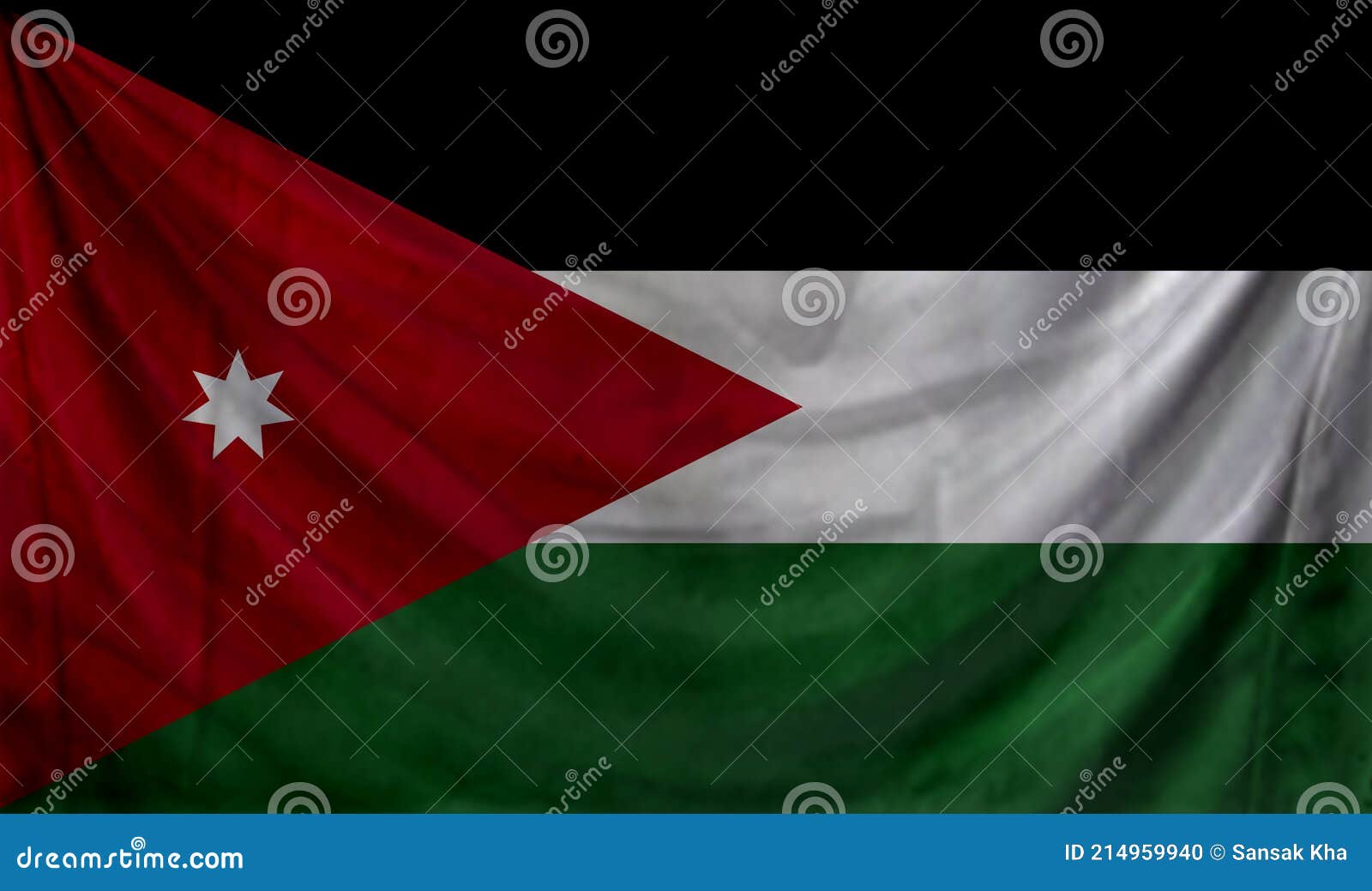 Jordan Wave Flag Close Up stock illustration. Illustration of blowing ...
