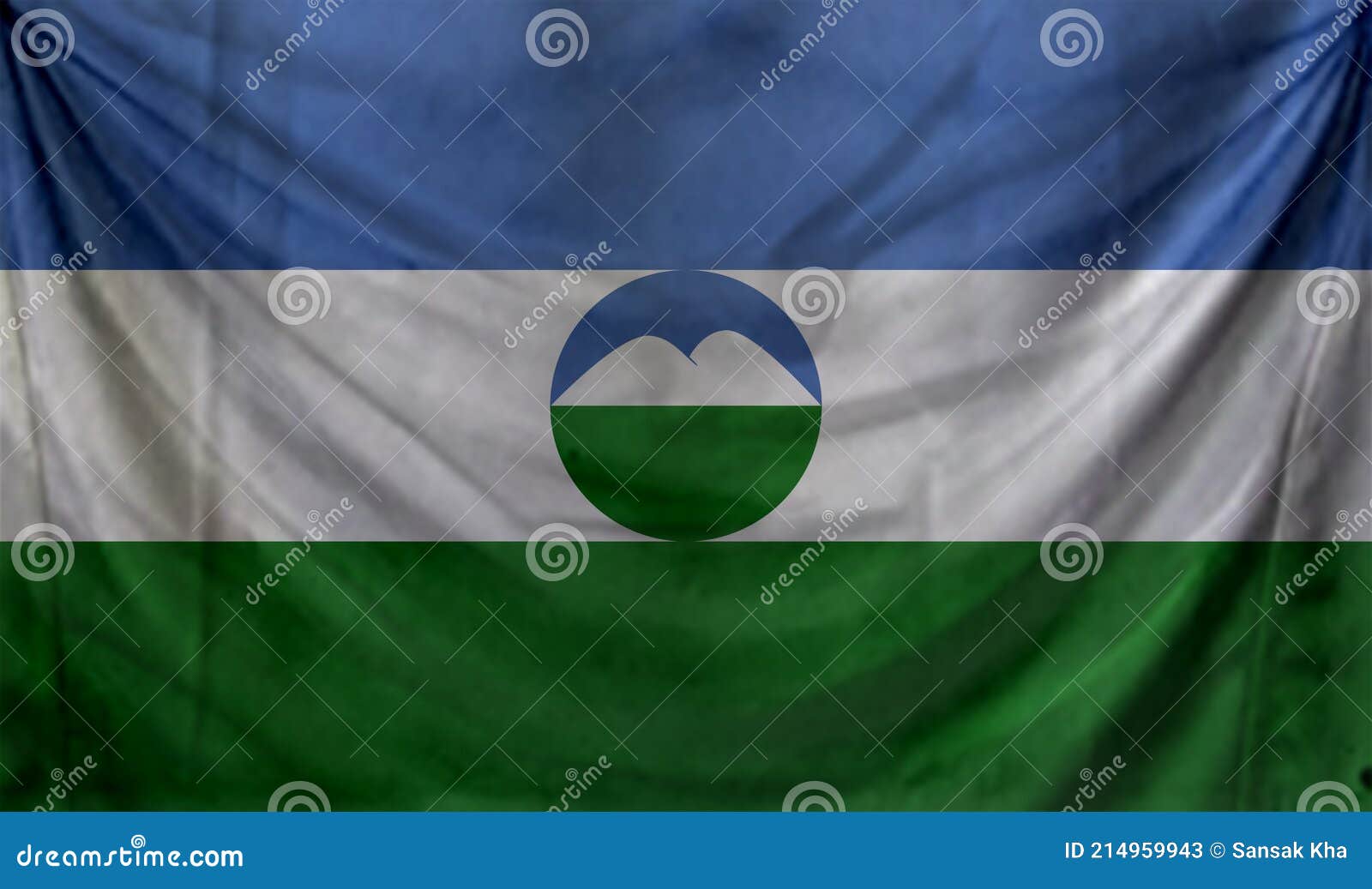 Kabardino Republic Wave Flag Close Up Stock Vector - Illustration of ...
