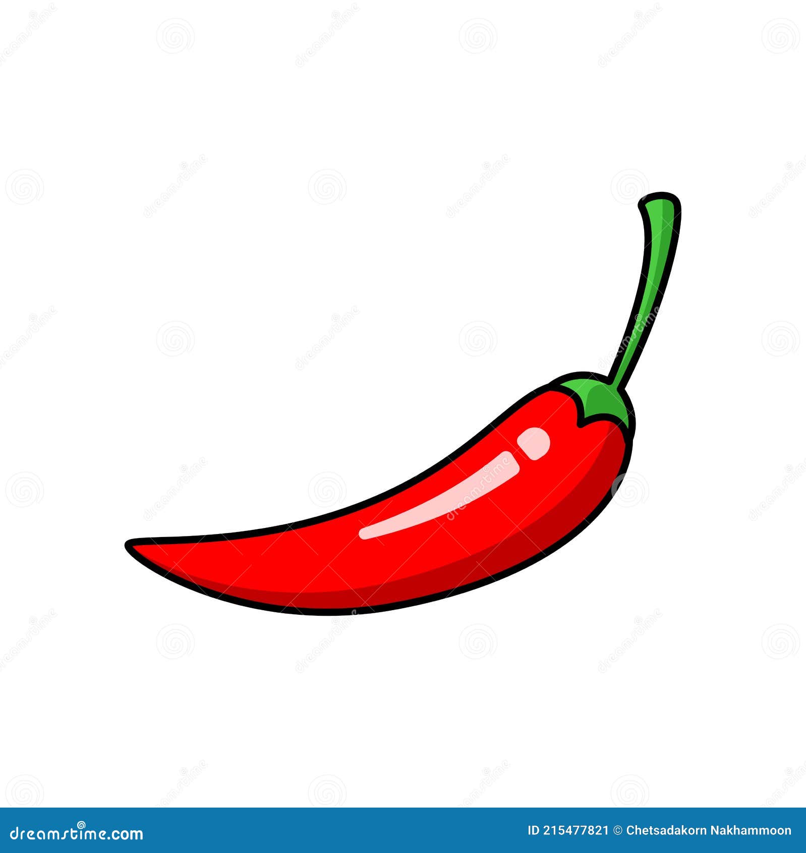 Red Chili Pepper in Drawing Style Isolated Vector Stock Vector ...