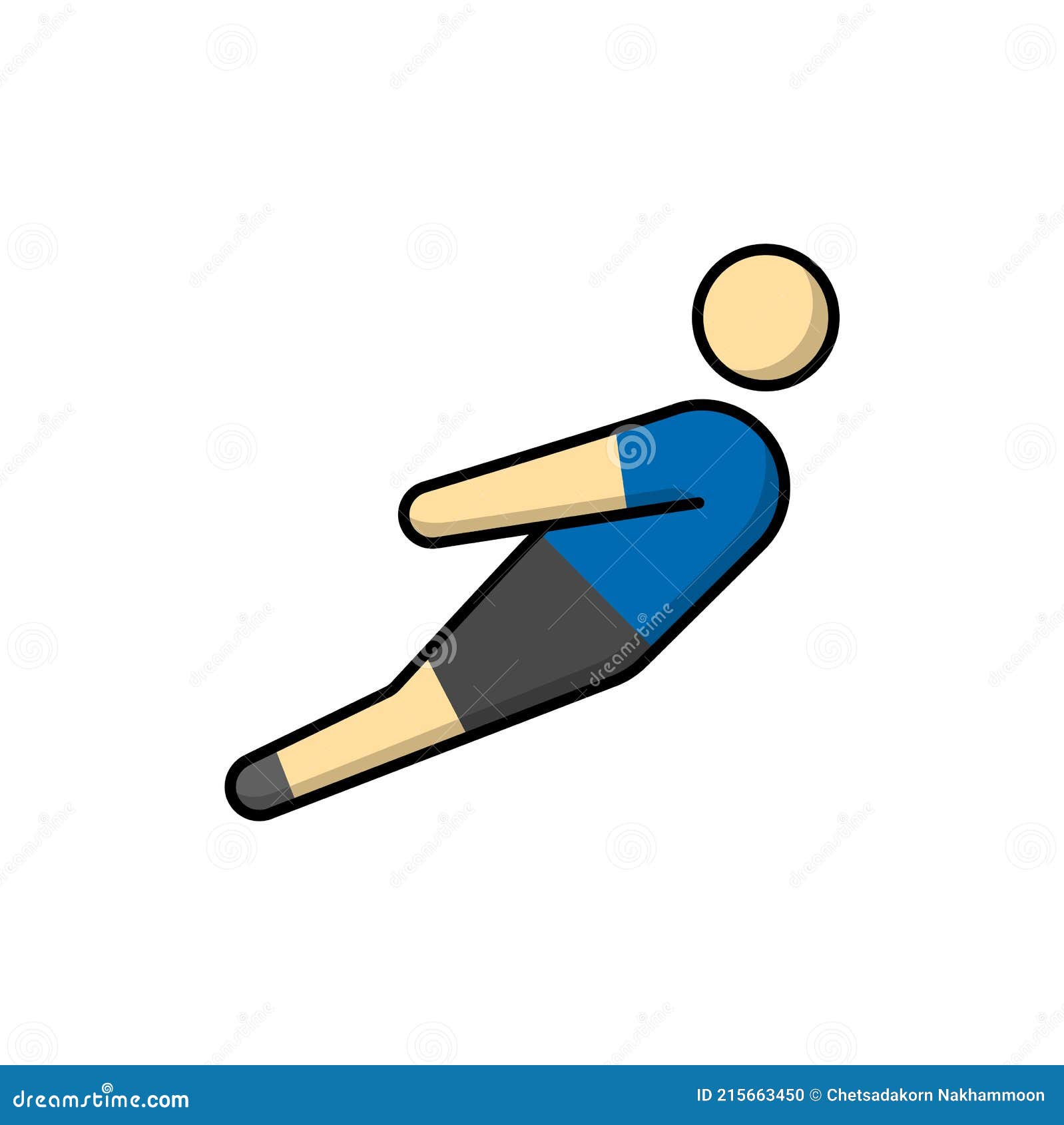 Flying Man Icon in Drawing Style Isolated Vector. Stock Vector ...