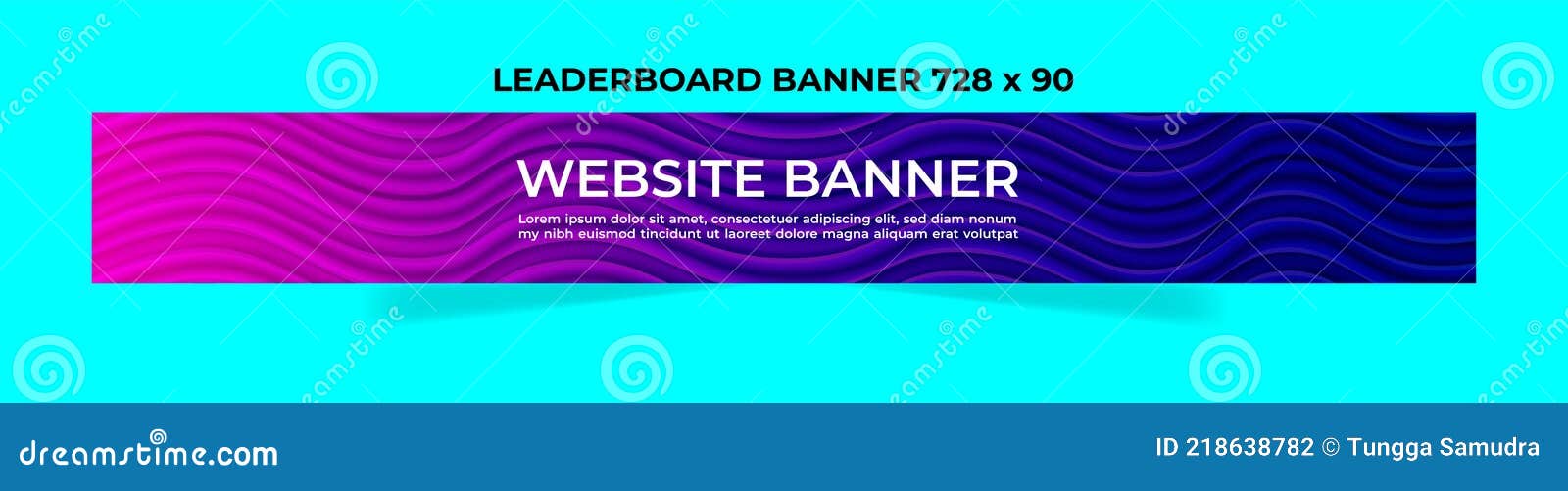 Leaderboard Banner. Abstract Modern Web Banner Template Design Stock ...