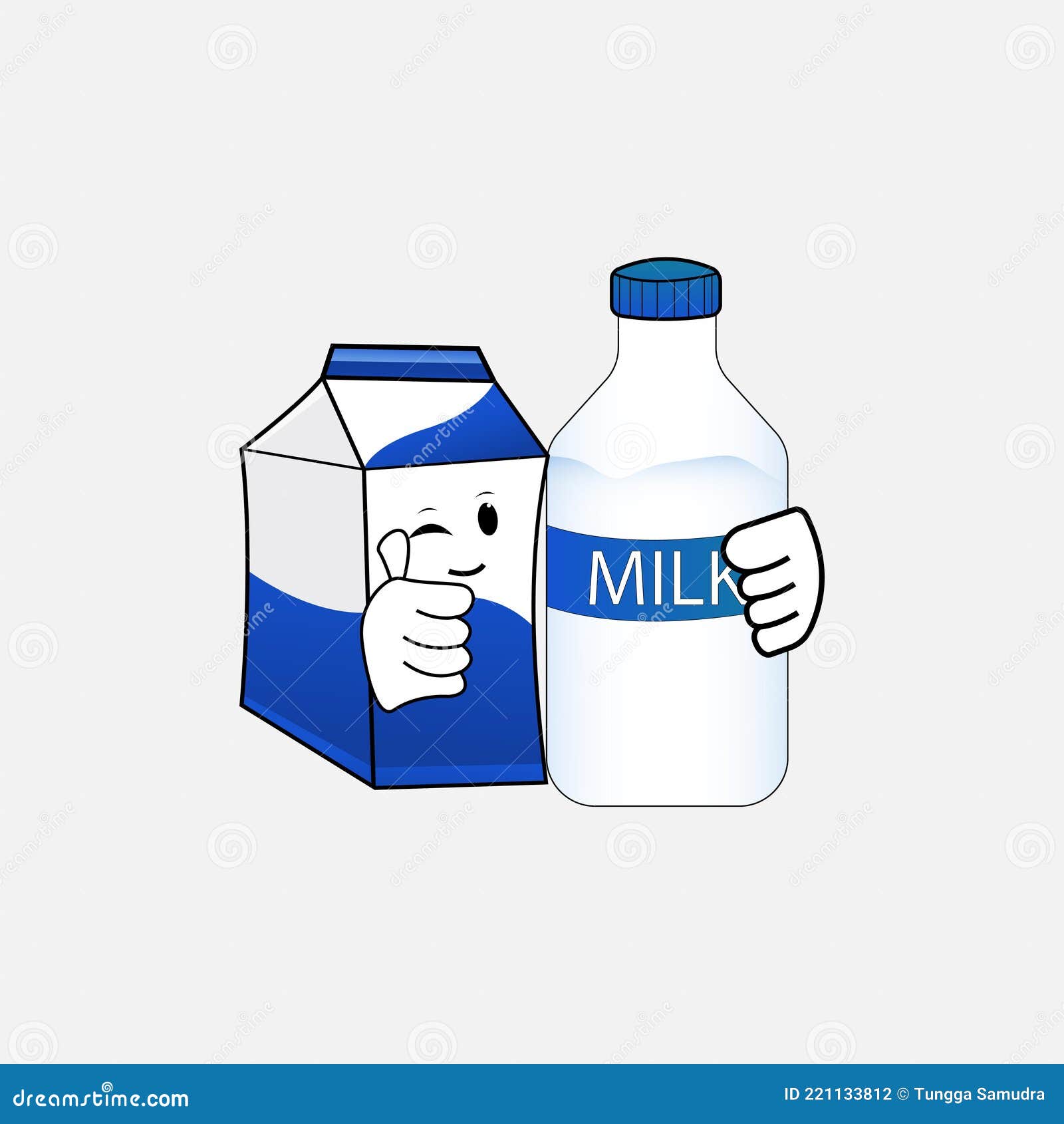 Illustration Graphic Vector Cute Milk Cartoon Character Stock Vector ...