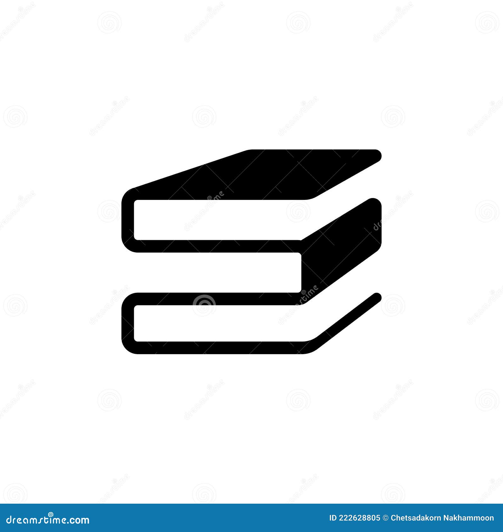 Book Stack Icon in Trendy Flat Style Isolated on White Background ...