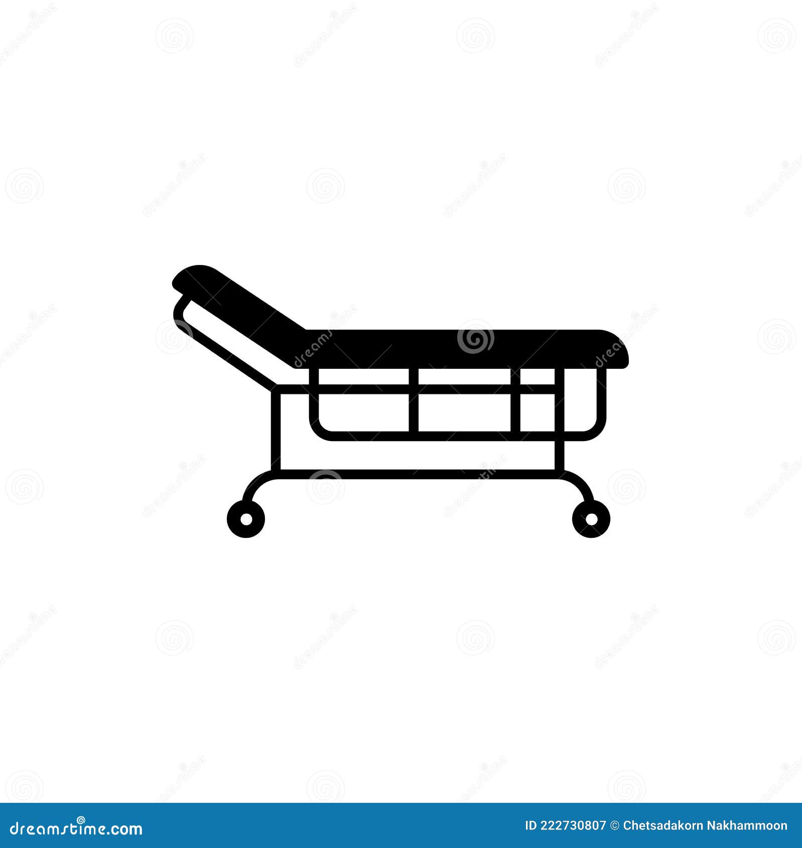 Patient Bed Icon in Trendy Flat Style Isolated on White Background ...