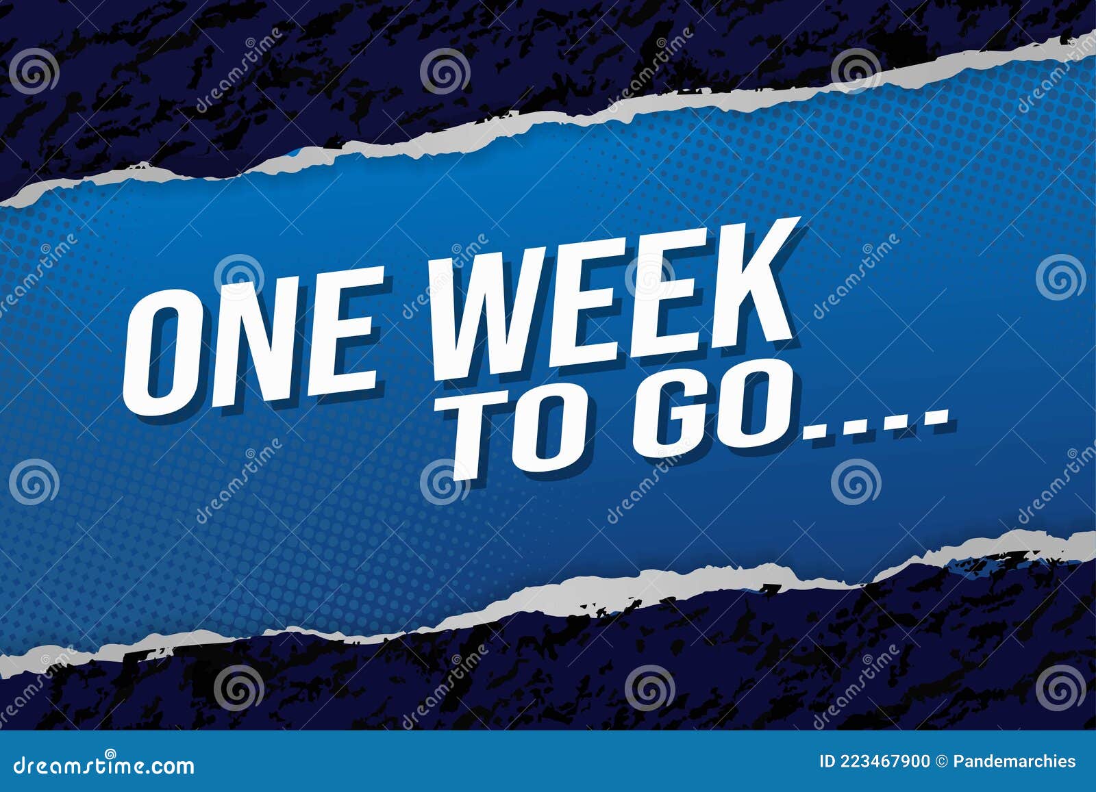 One Week To Go Word Concept Vector Illustration Stock Vector ...