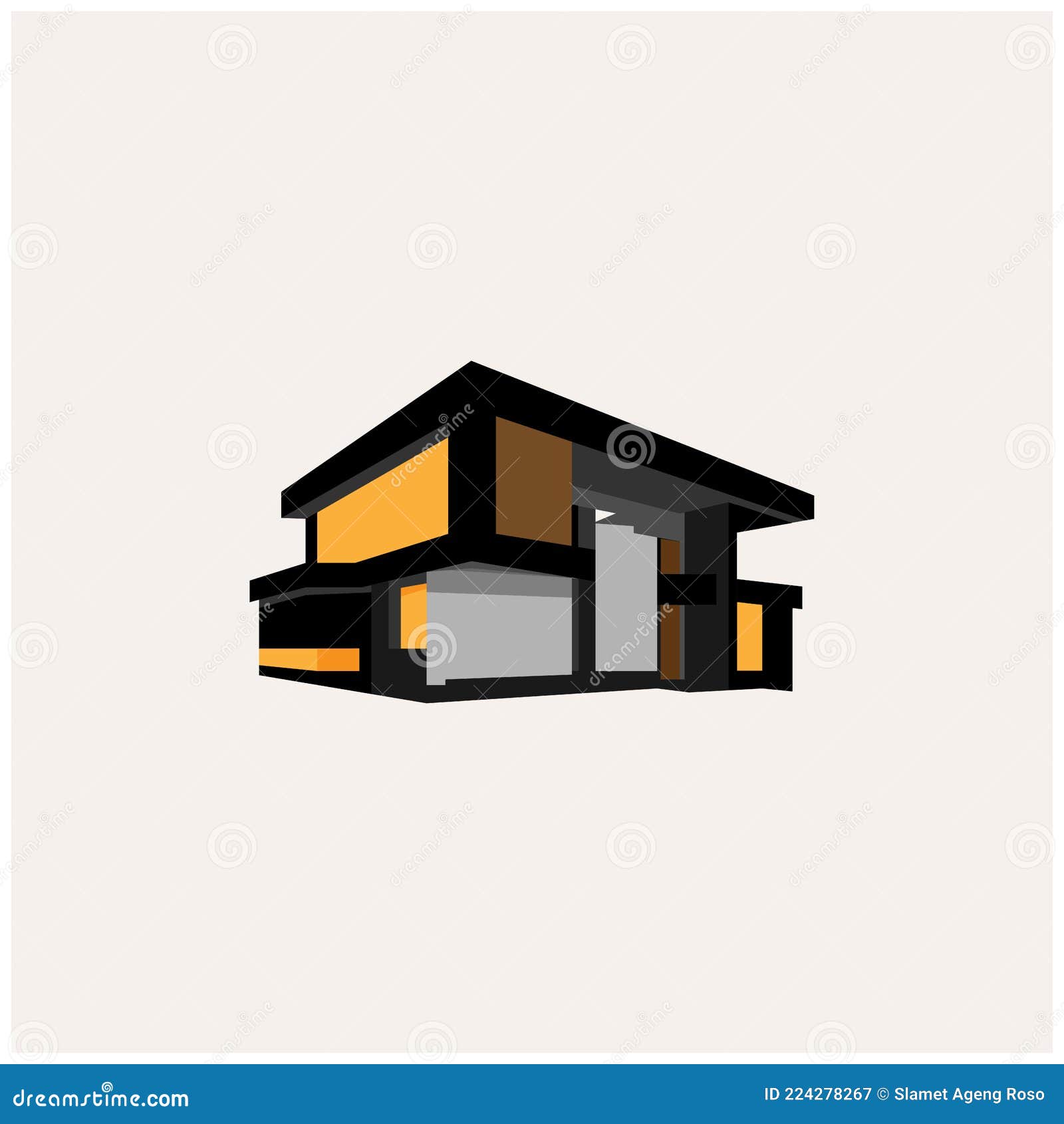 Home Building Architecture Design Vector. Stock Vector - Illustration ...