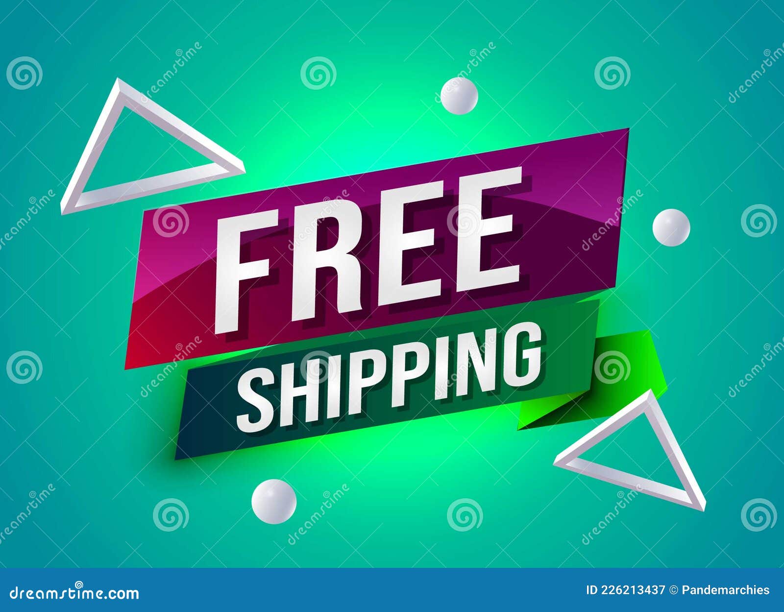 Free Shipping All Orders Tag. Banner Design Stock Vector - Illustration ...