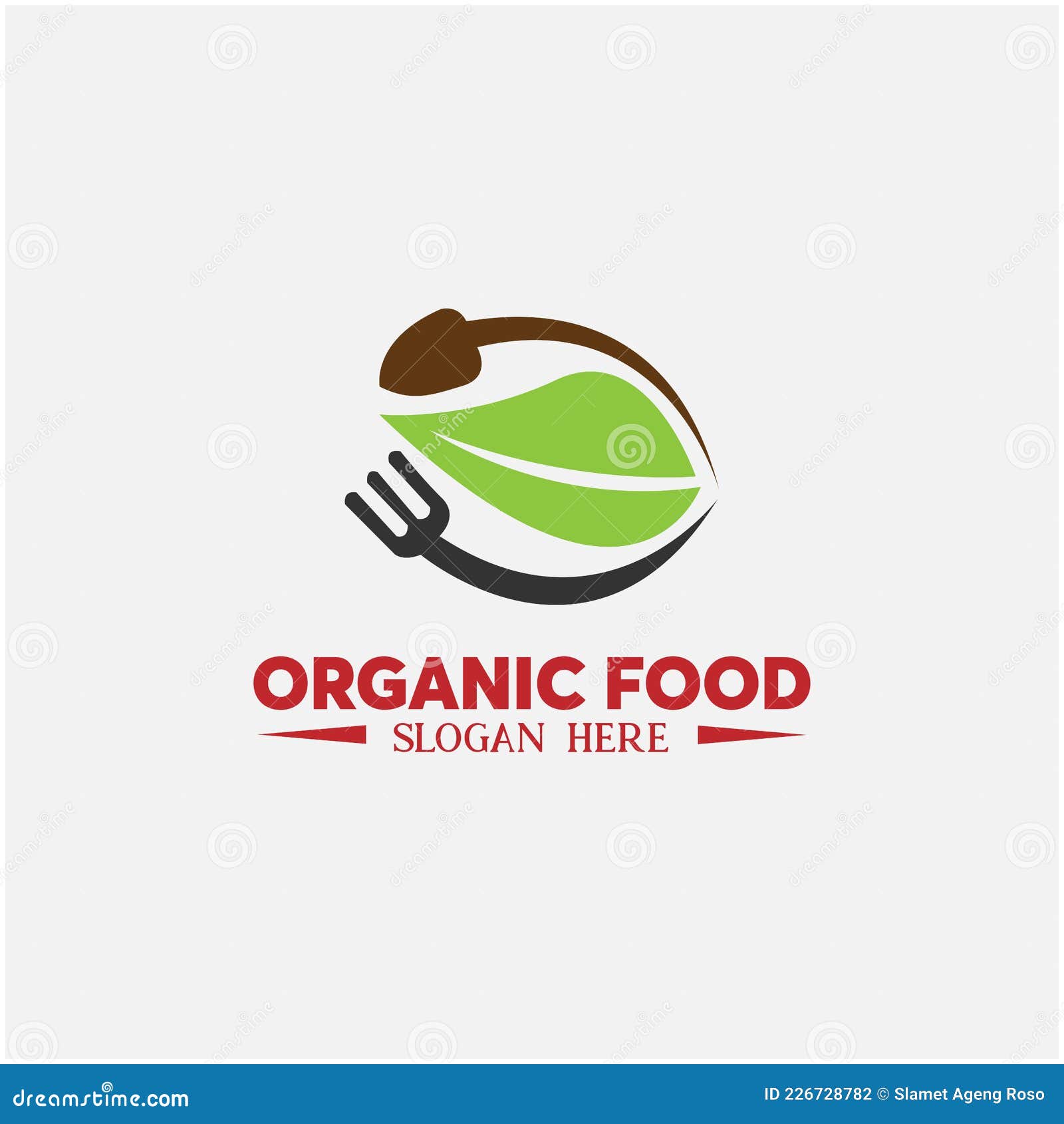Organic Food Design Logo Restaurant Stock Vector - Illustration of ...