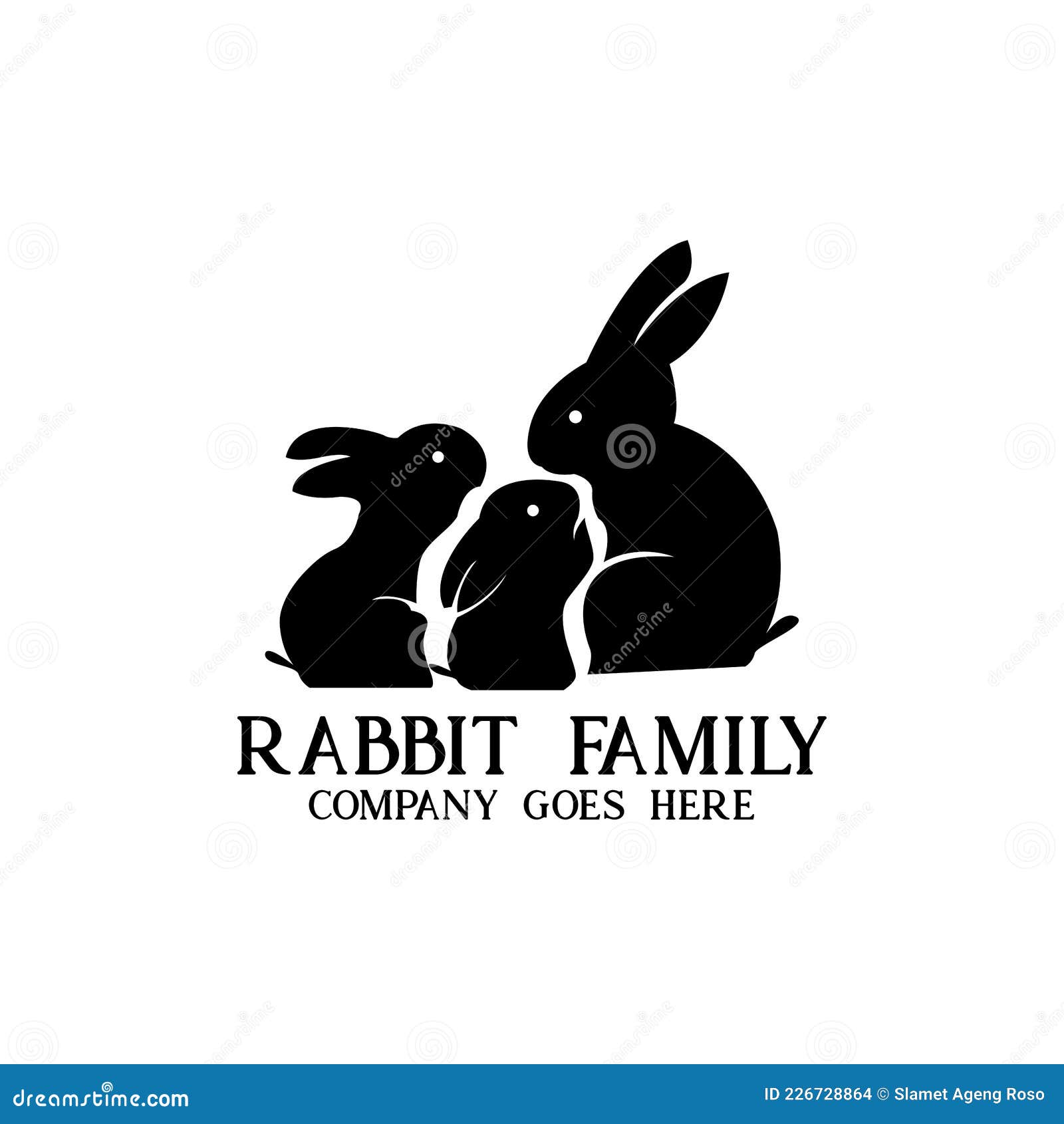 Rabbit and Sun Silhouette Design Vector. Stock Vector - Illustration of ...