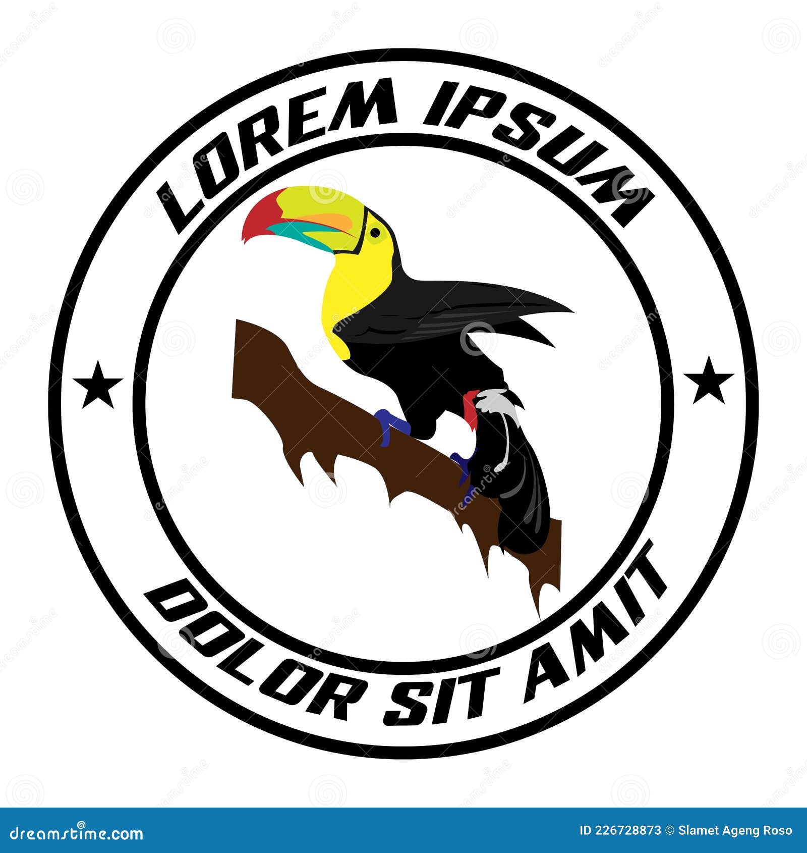 Rangkok Bird Animal Design Logo Vector. Stock Vector - Illustration of ...