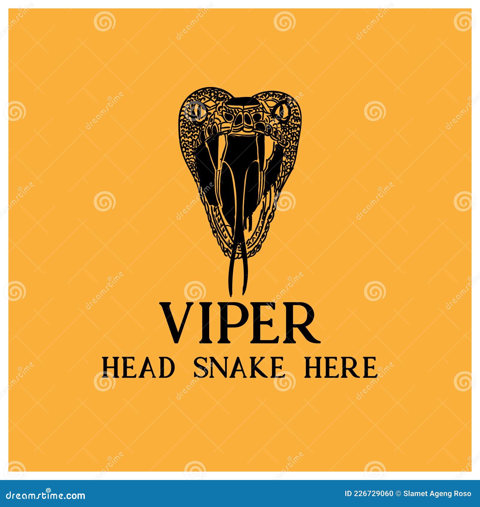 Snake Head Hand Drawn Design Vector Stock Vector - Illustration of ...