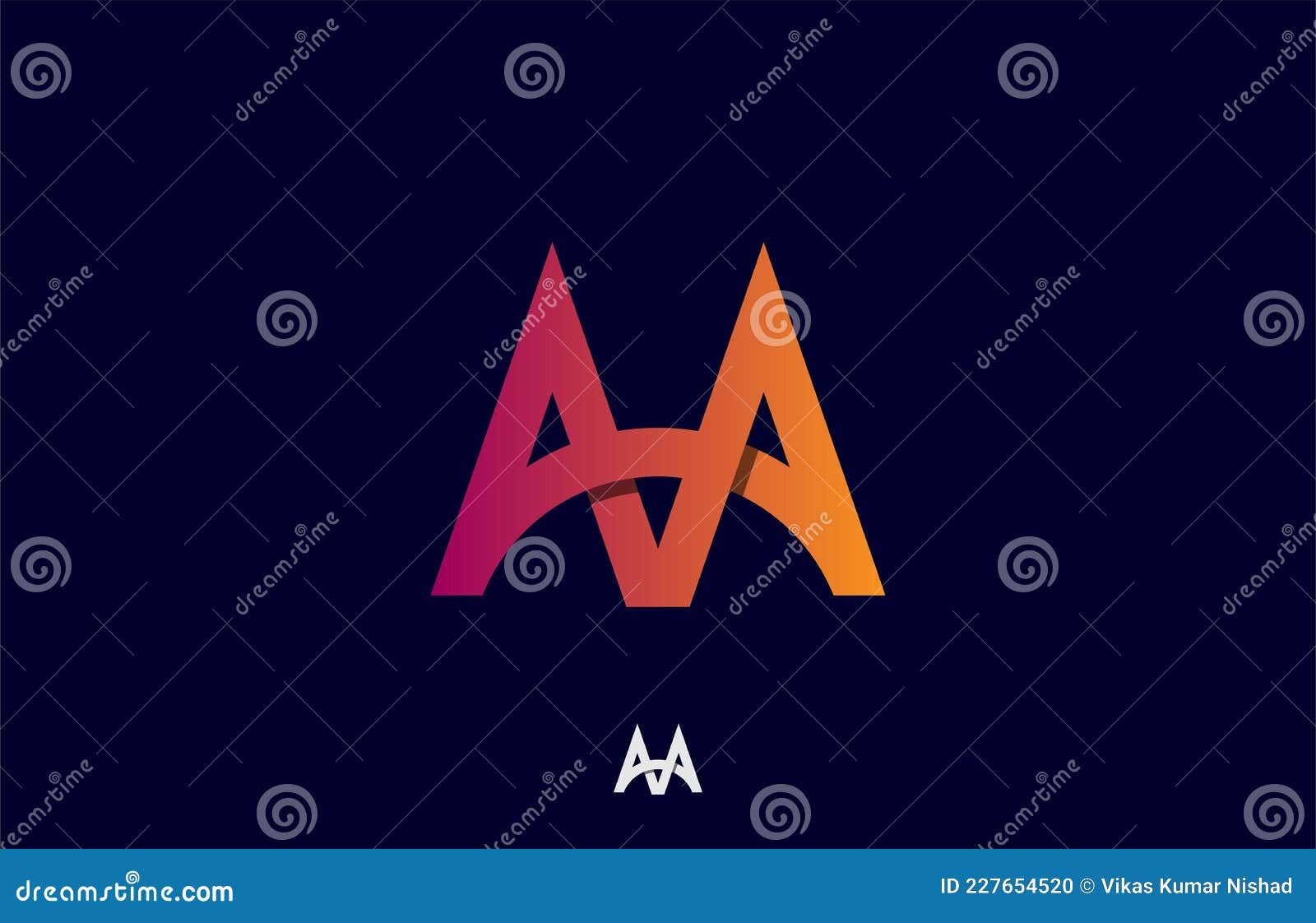 Aa logo design stock vector. Illustration of mobile - 227654520