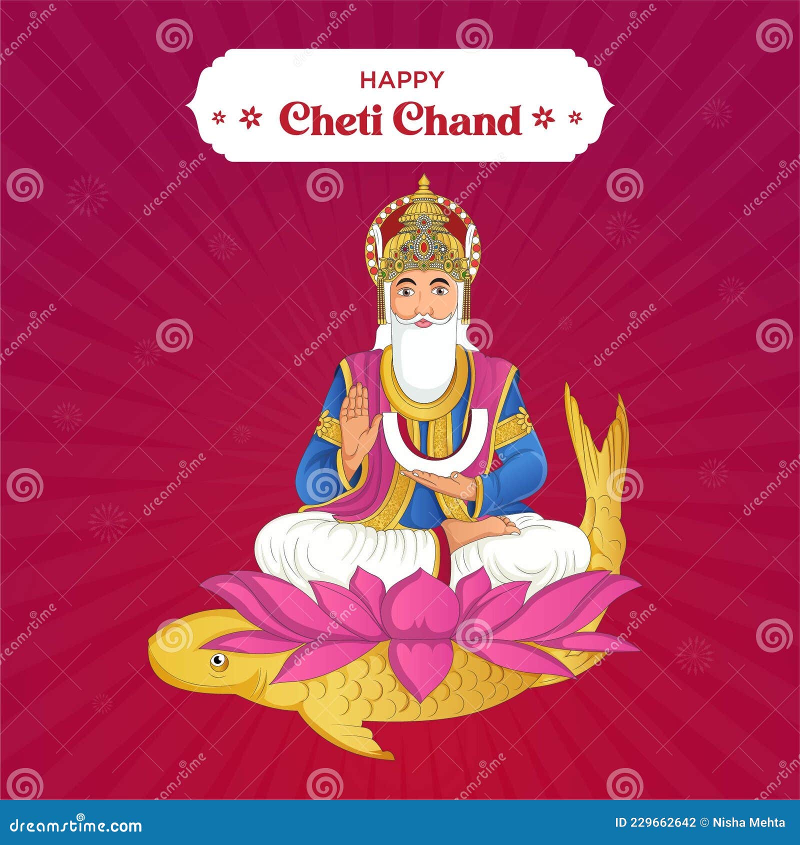 Banner Design of Happy Cheti Chand Stock Vector - Illustration of ...