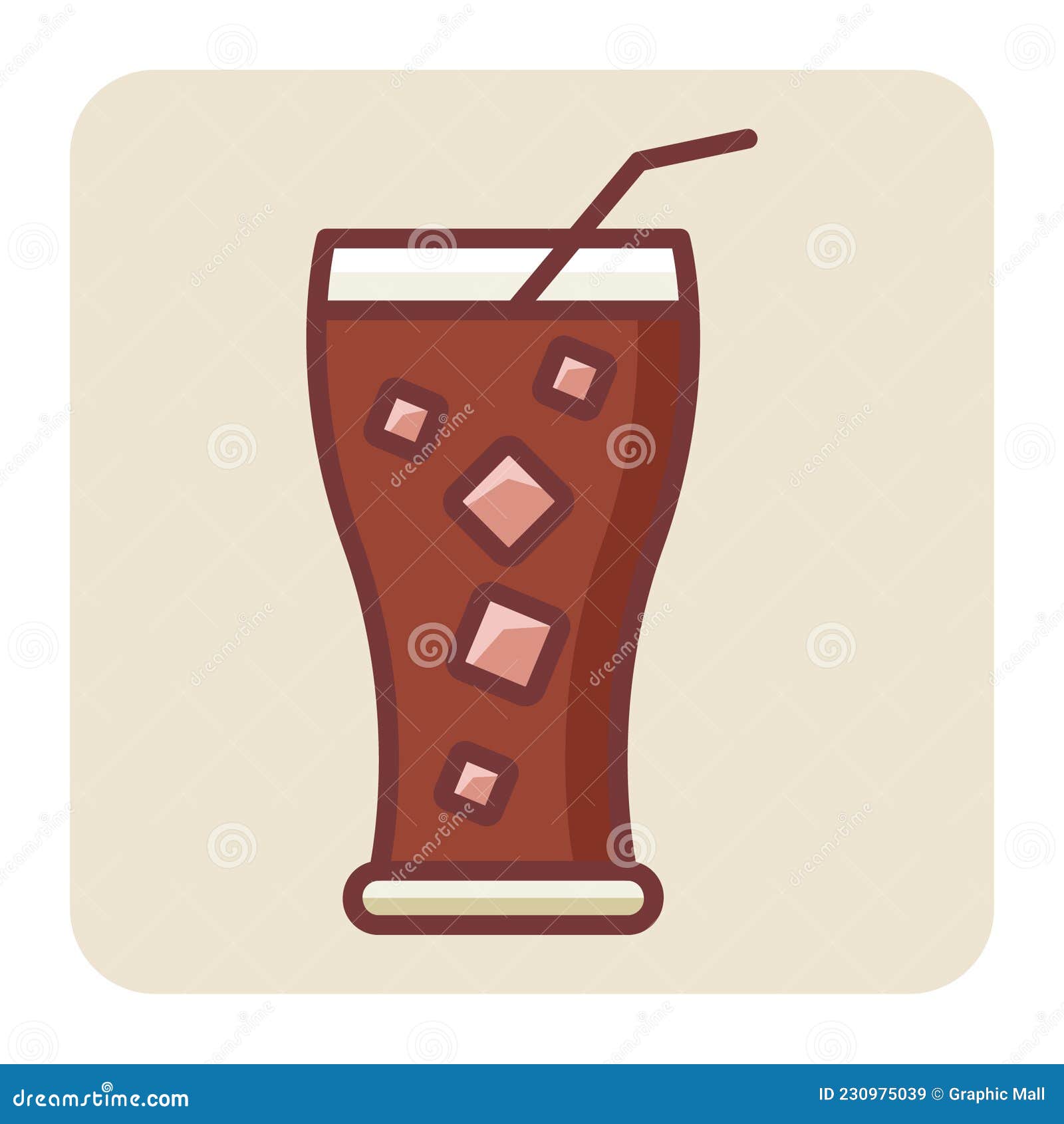 Filled Color Outline Icon for Soda. Stock Vector - Illustration of ...