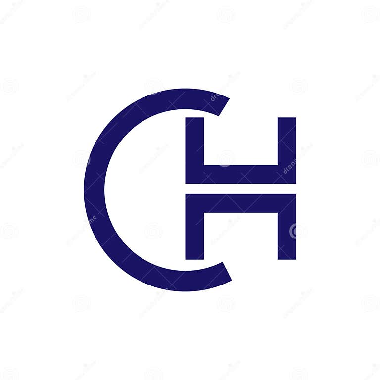 C H Letter Design Logo Vector Stock Vector - Illustration of letters ...