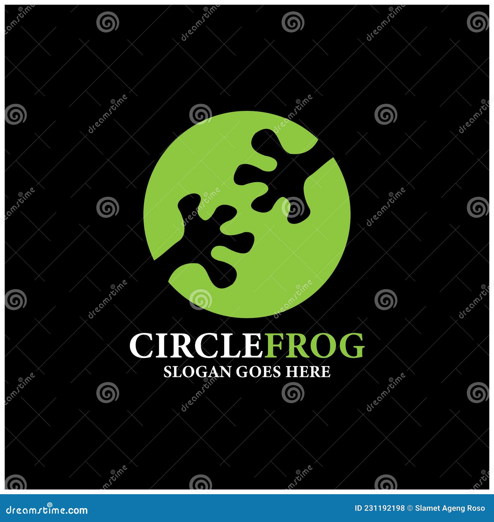 Circle Frog Illustration Design Vector Stock Vector - Illustration of ...