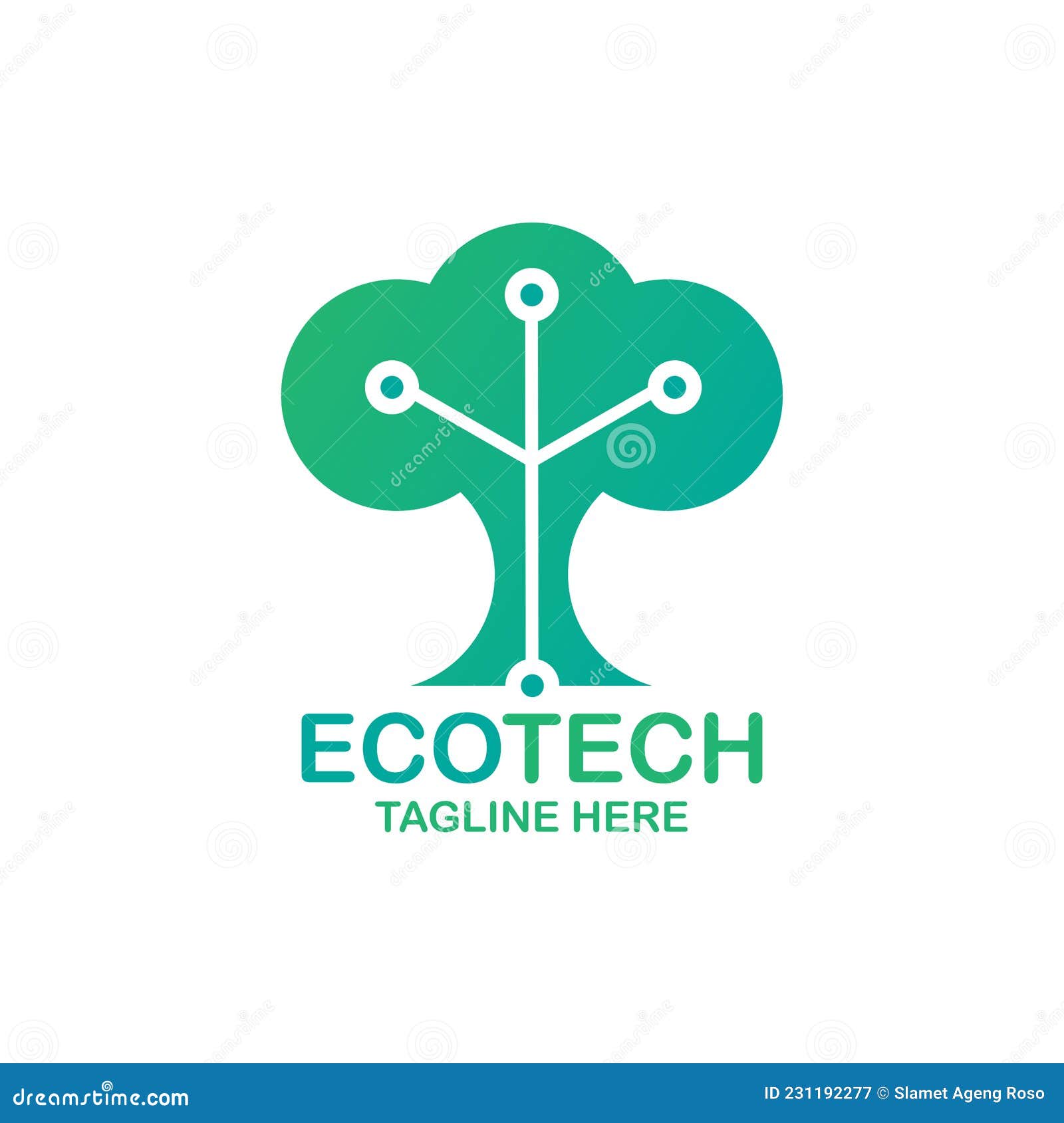 Eco Tech Design Logo Technology Stock Vector - Illustration of computer ...