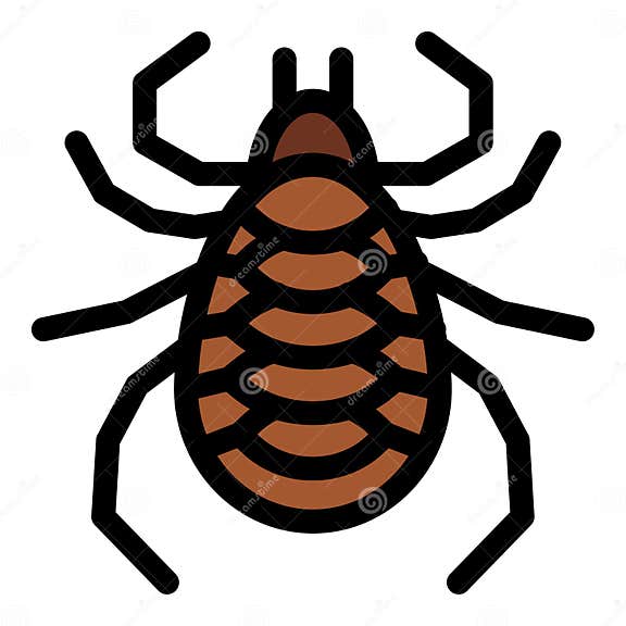 Filled Outline Icon for Cat Flea. Stock Vector - Illustration of insect ...