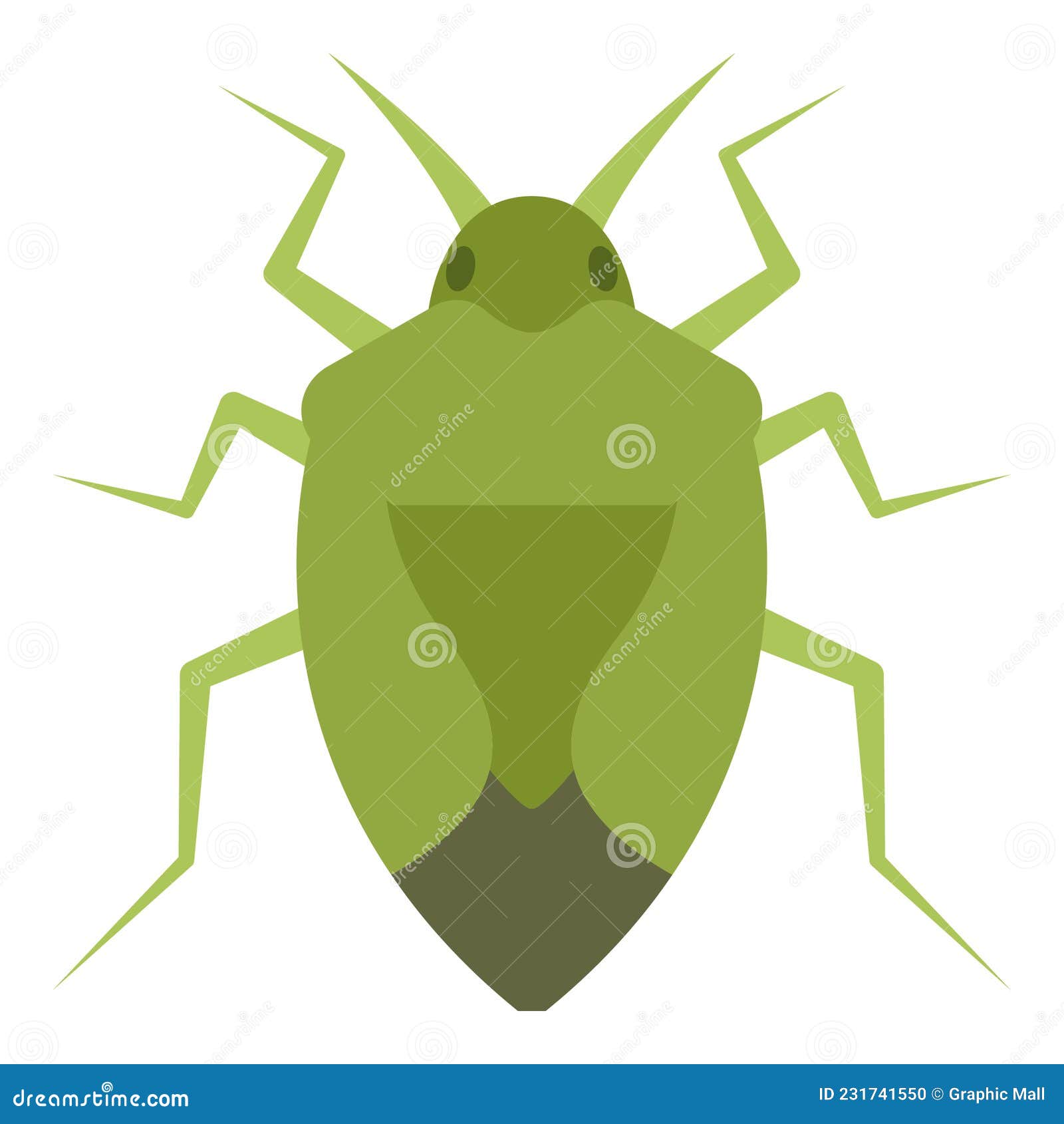 Flat Color Icon for Stink Bug. Stock Vector - Illustration of animal ...