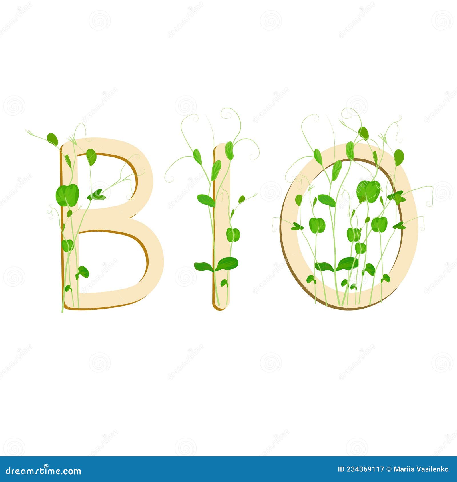 BIO Logo Vector Stock Illustration. a Bio-text Symbol with Green Leaves ...