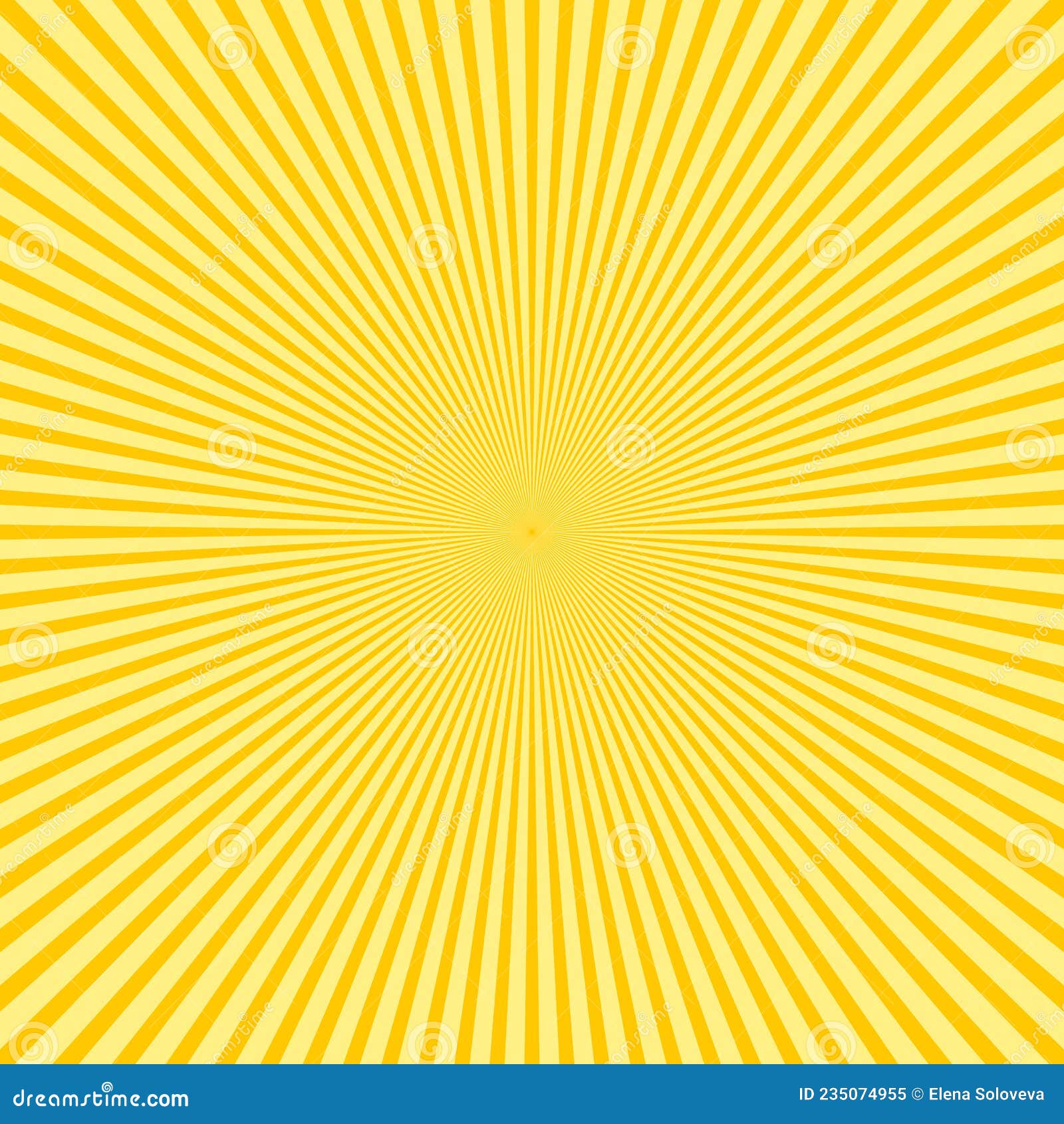 Sun Rays Retro Vintage Style on Yellow Background Stock Vector ...